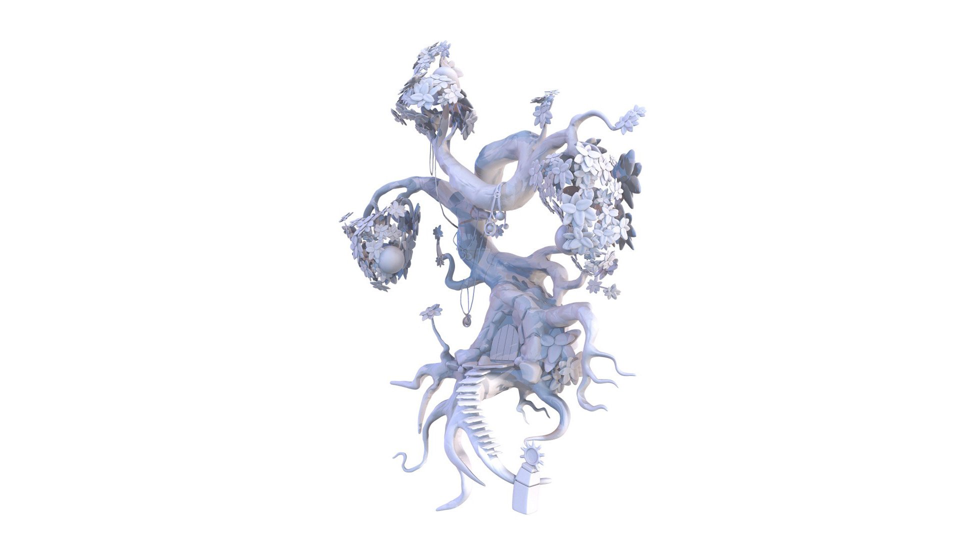 Fantasy Tree 3D Treehouse Model - TurboSquid 2177261