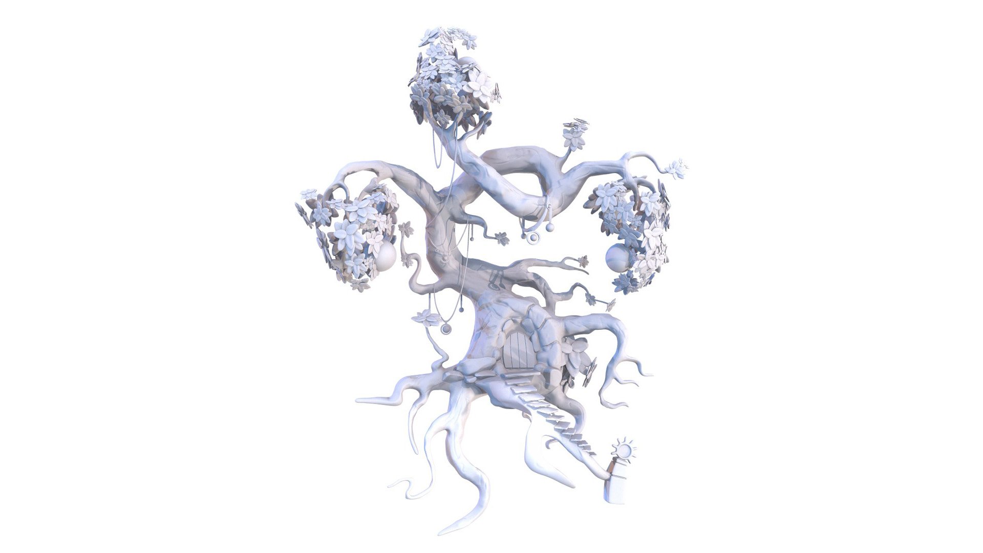 Fantasy Tree 3D Treehouse Model - TurboSquid 2177261