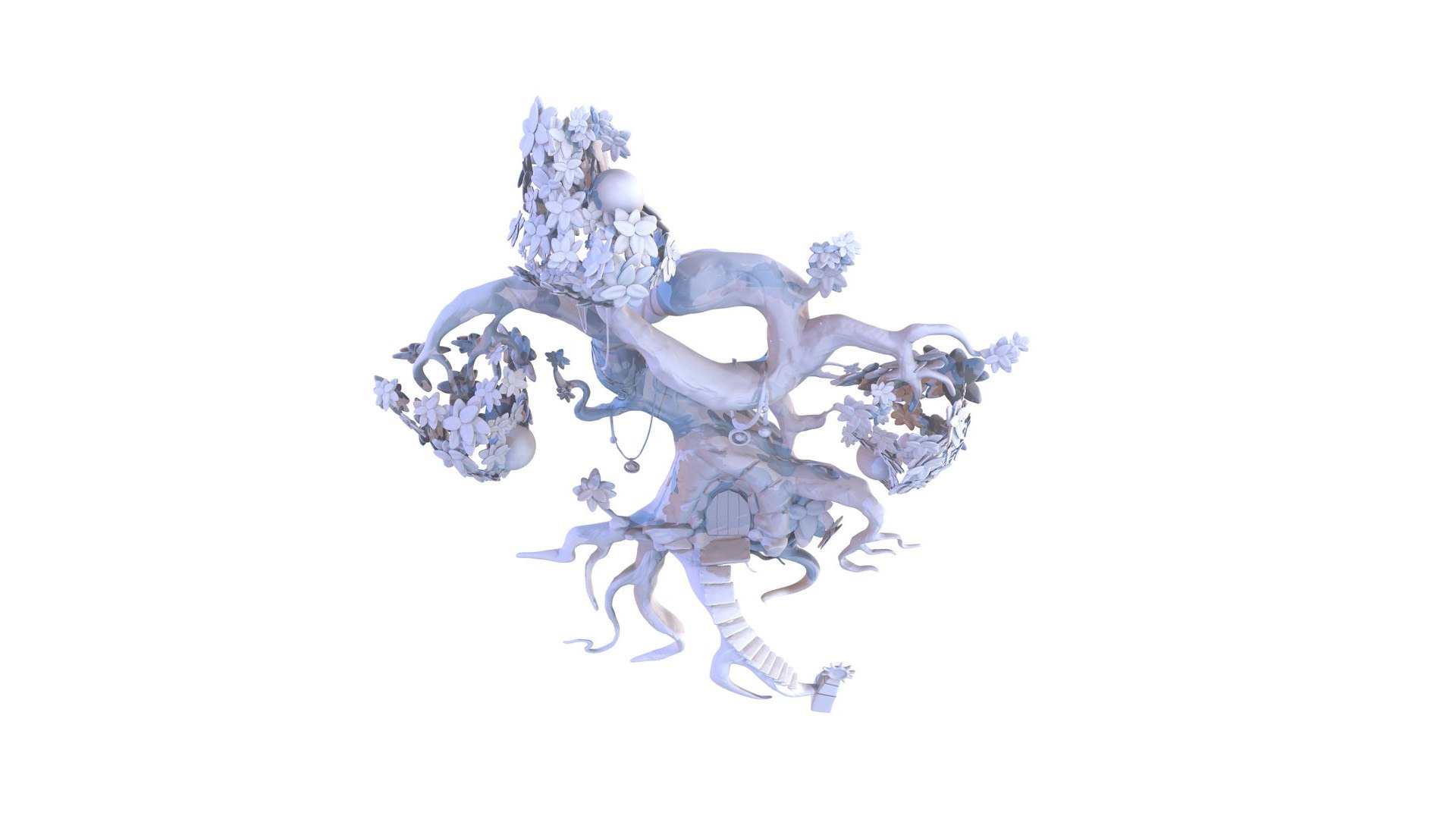 Fantasy Tree 3D Treehouse Model - TurboSquid 2177261