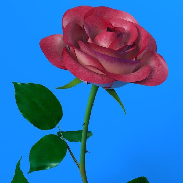 3D 3ds Max rose flower floral