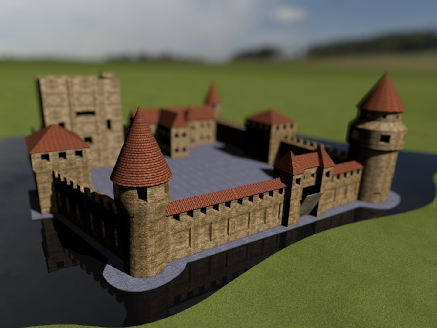 3d Medieval Castle Hdri Environment