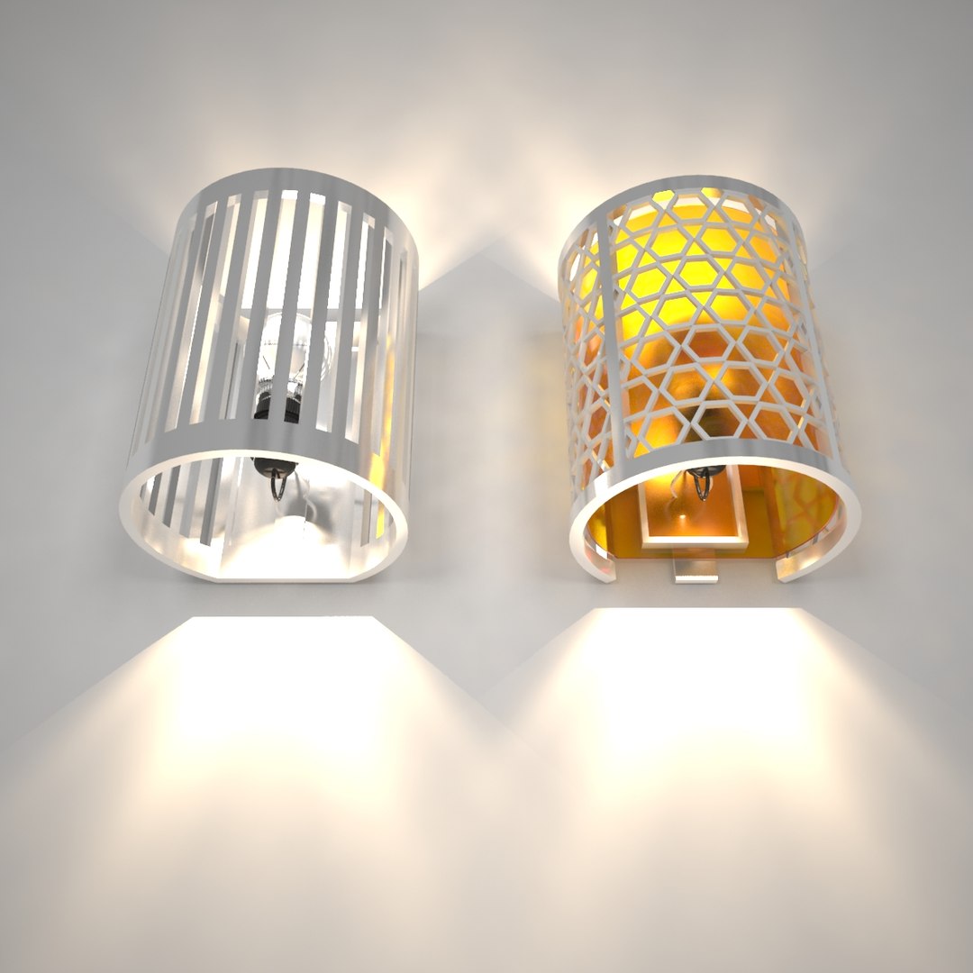 3d modern indoor wall light model