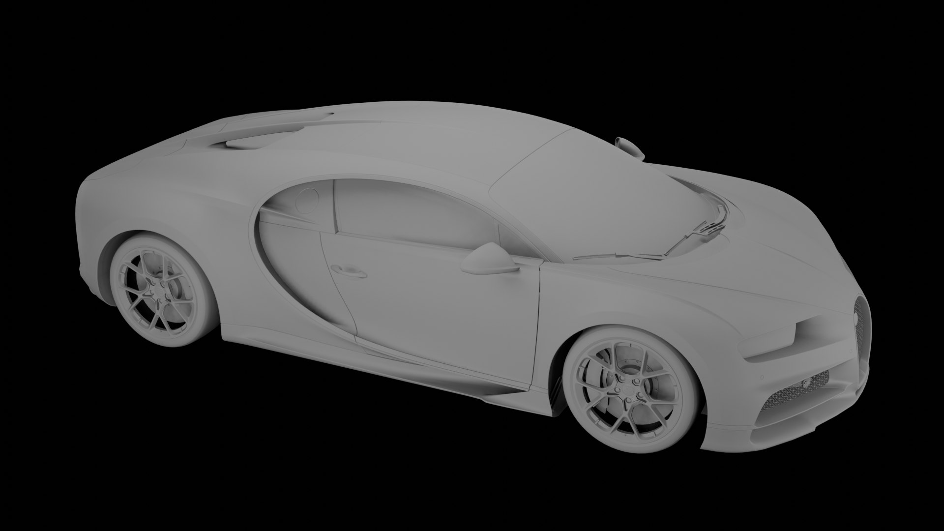3D Bugatti Chiron High-Detail Supercar 3D Model Clean Topology Game-Ready Uv-Mapped Hypercar Ass ...