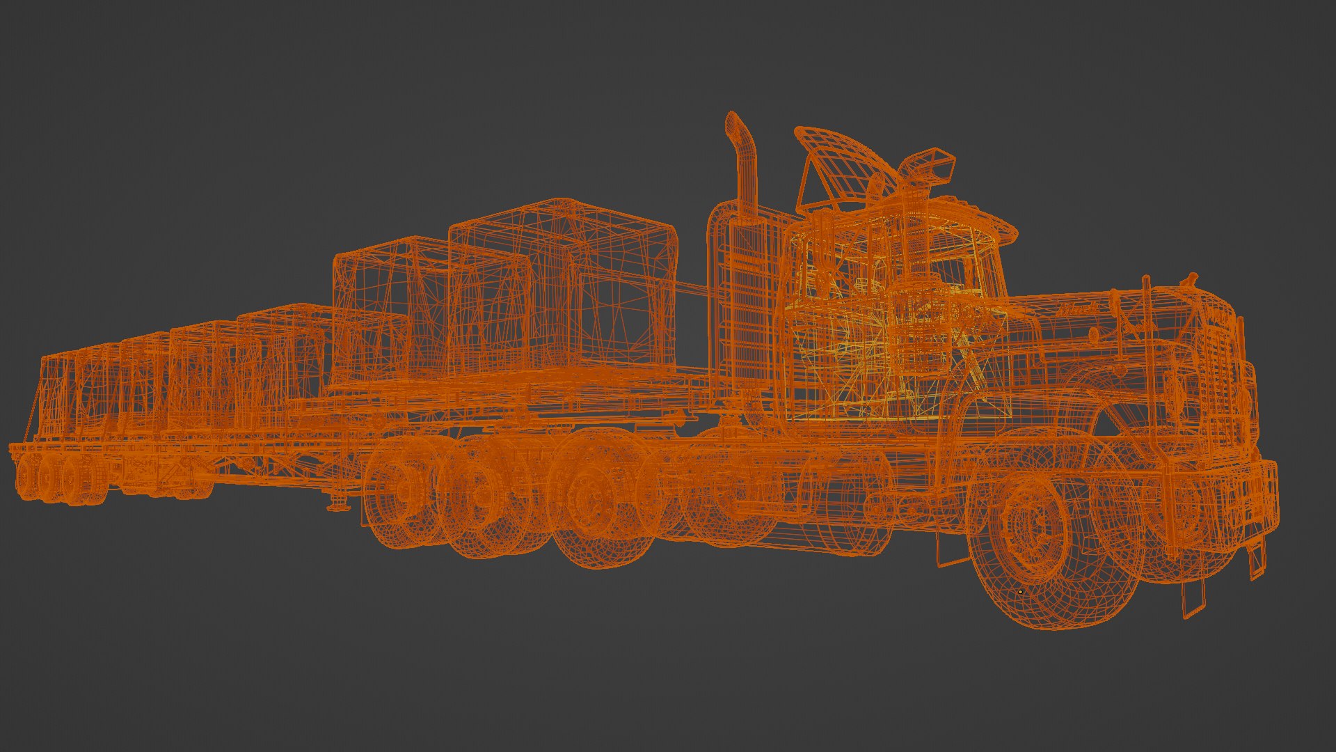 Vintage American Dropdeck Truck Game Ready Model - TurboSquid 2285719