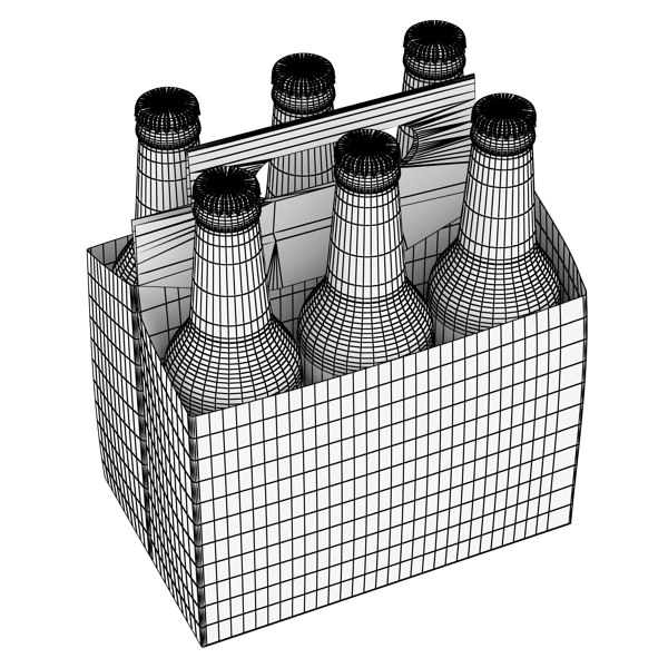 beers pack heineken 3d model