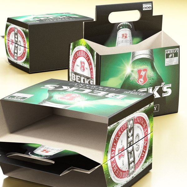 beers pack heineken 3d model