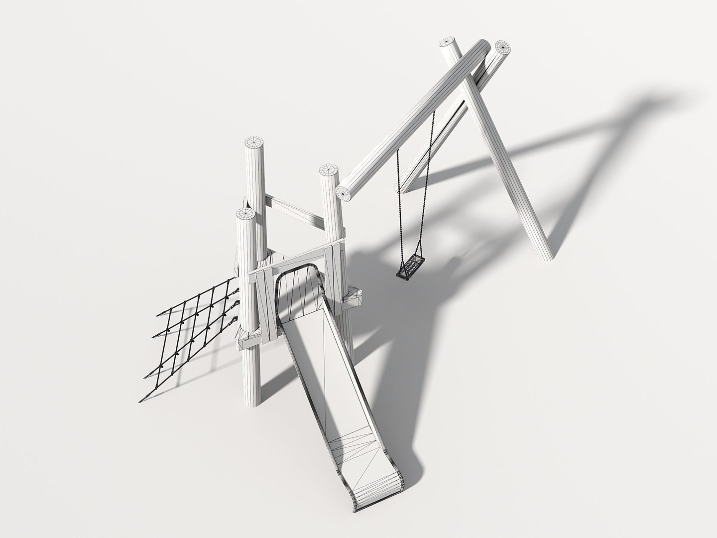 3D Wooden Outdoor Play Equipment - Playground - 008 - TurboSquid 2266611