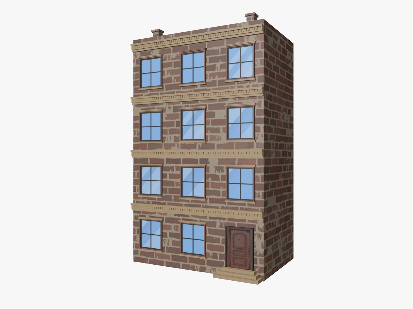 Cartoon Building 5 Low-poly 3D - TurboSquid 2253233