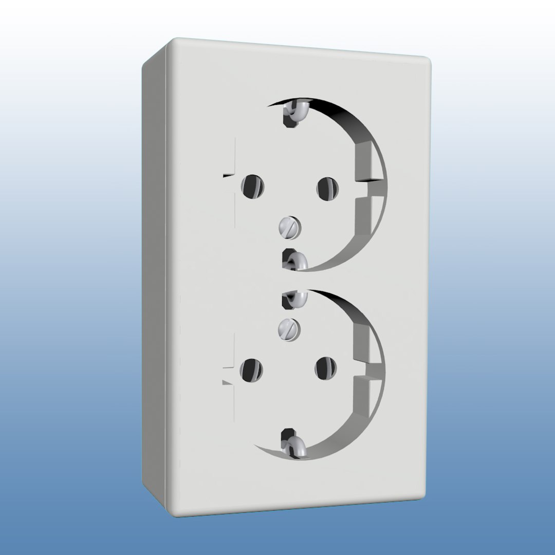 3d Surface Mounted Switches Sockets Model