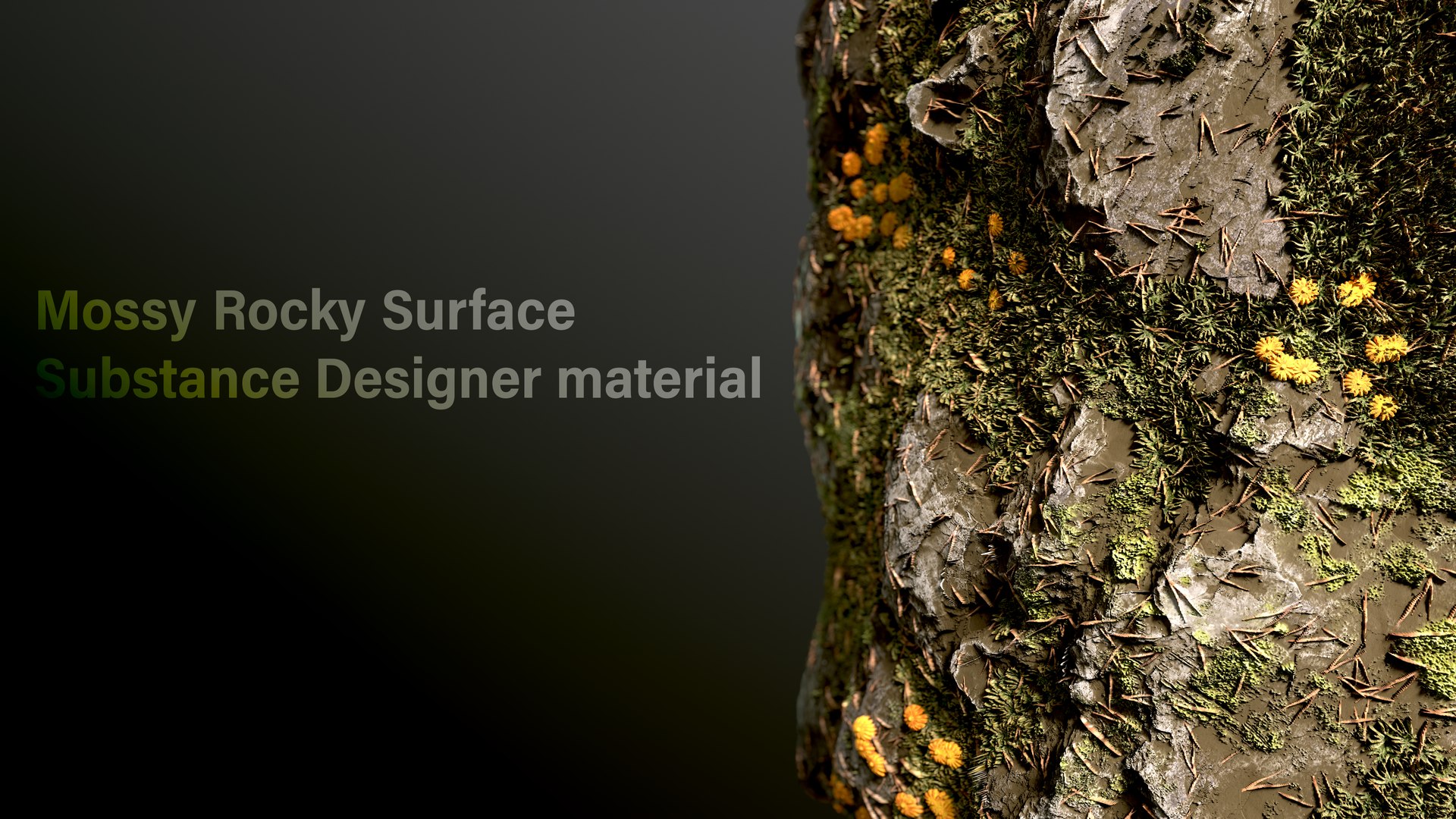 modelo 3d Mossy Rocky Surface Substance Designer material - TurboSquid ...
