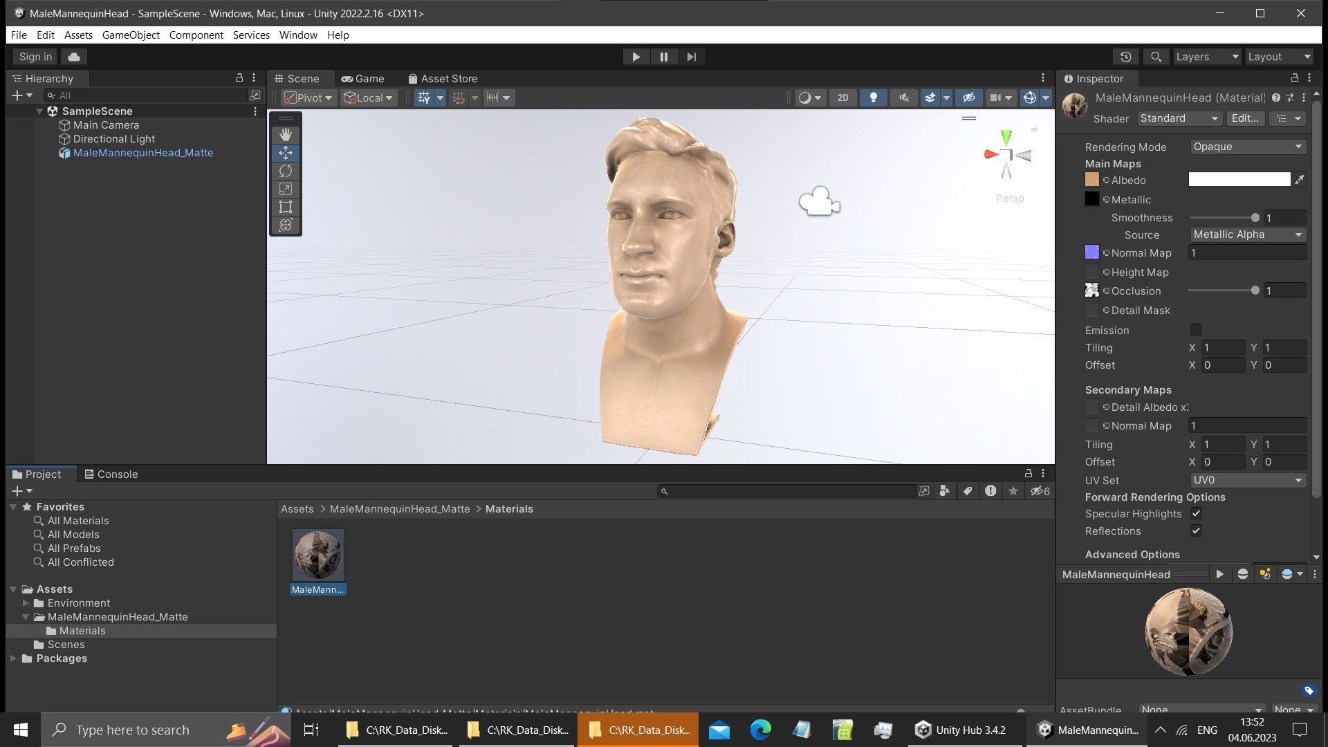 Male Mannequin Head - Matte Plastic - Game Asset 3D - TurboSquid 2079206