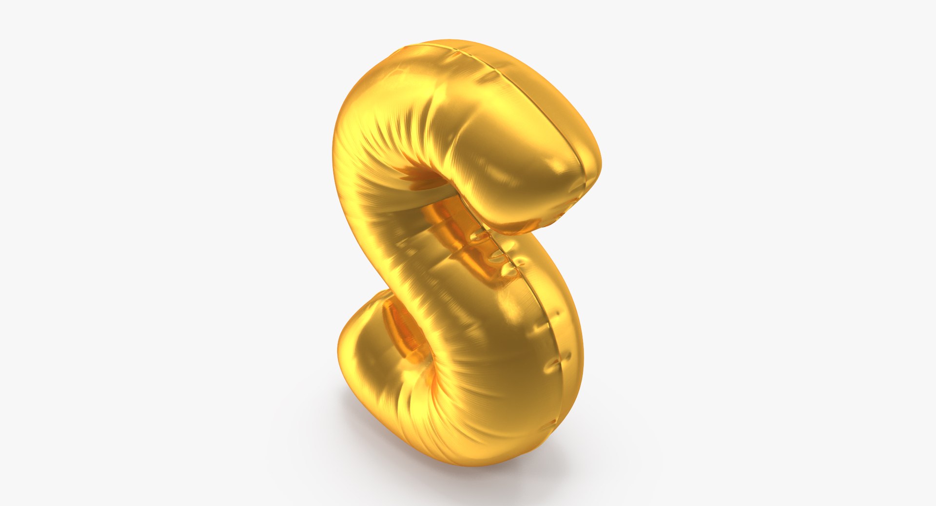 Foil Balloon Letter S 3D - TurboSquid 1214982