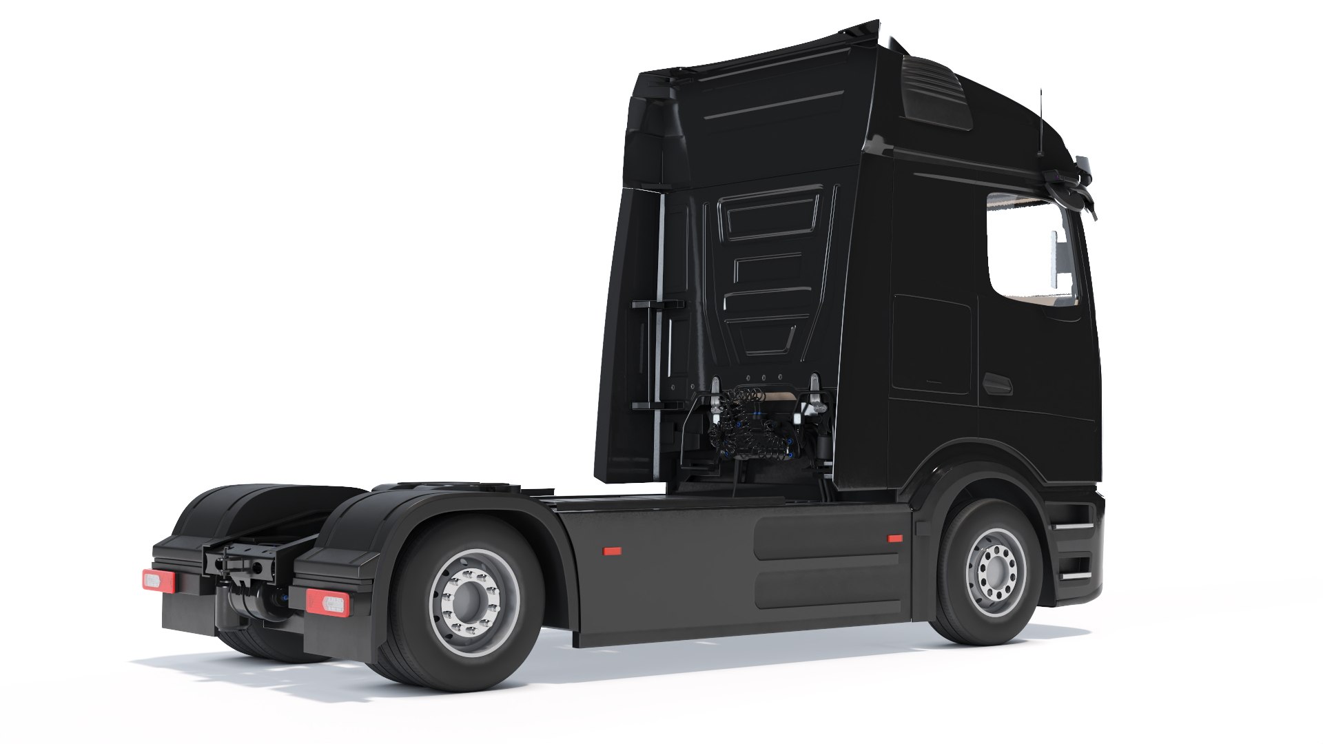 3D Long Haul Tractor Cab Unit Black Rigged For Cinema 4D - TurboSquid ...