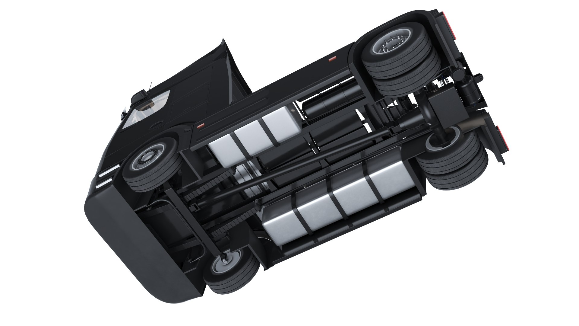 3D Long Haul Tractor Cab Unit Black Rigged For Cinema 4D - TurboSquid ...