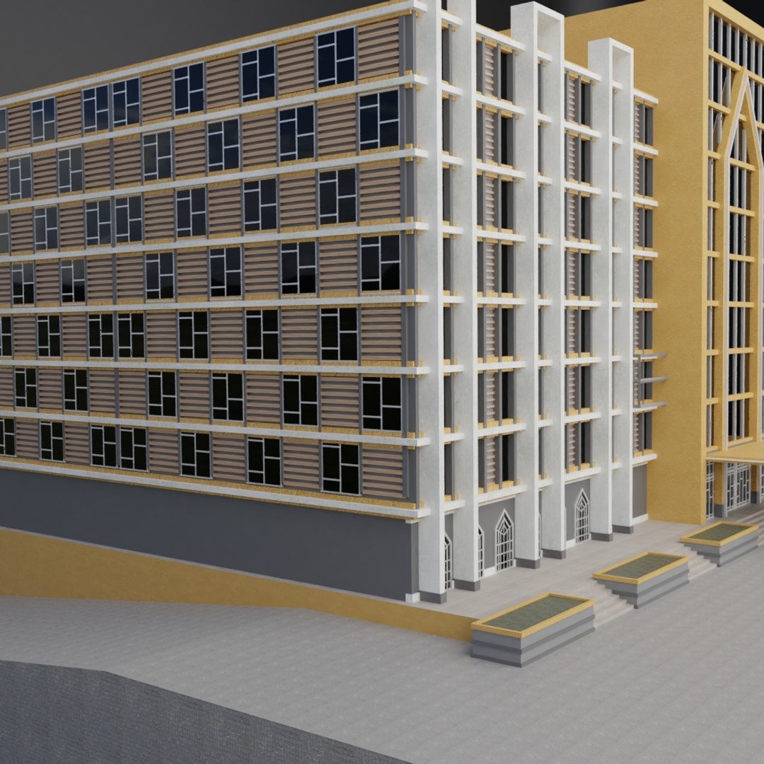 Modern Building 3D Model - TurboSquid 1516599