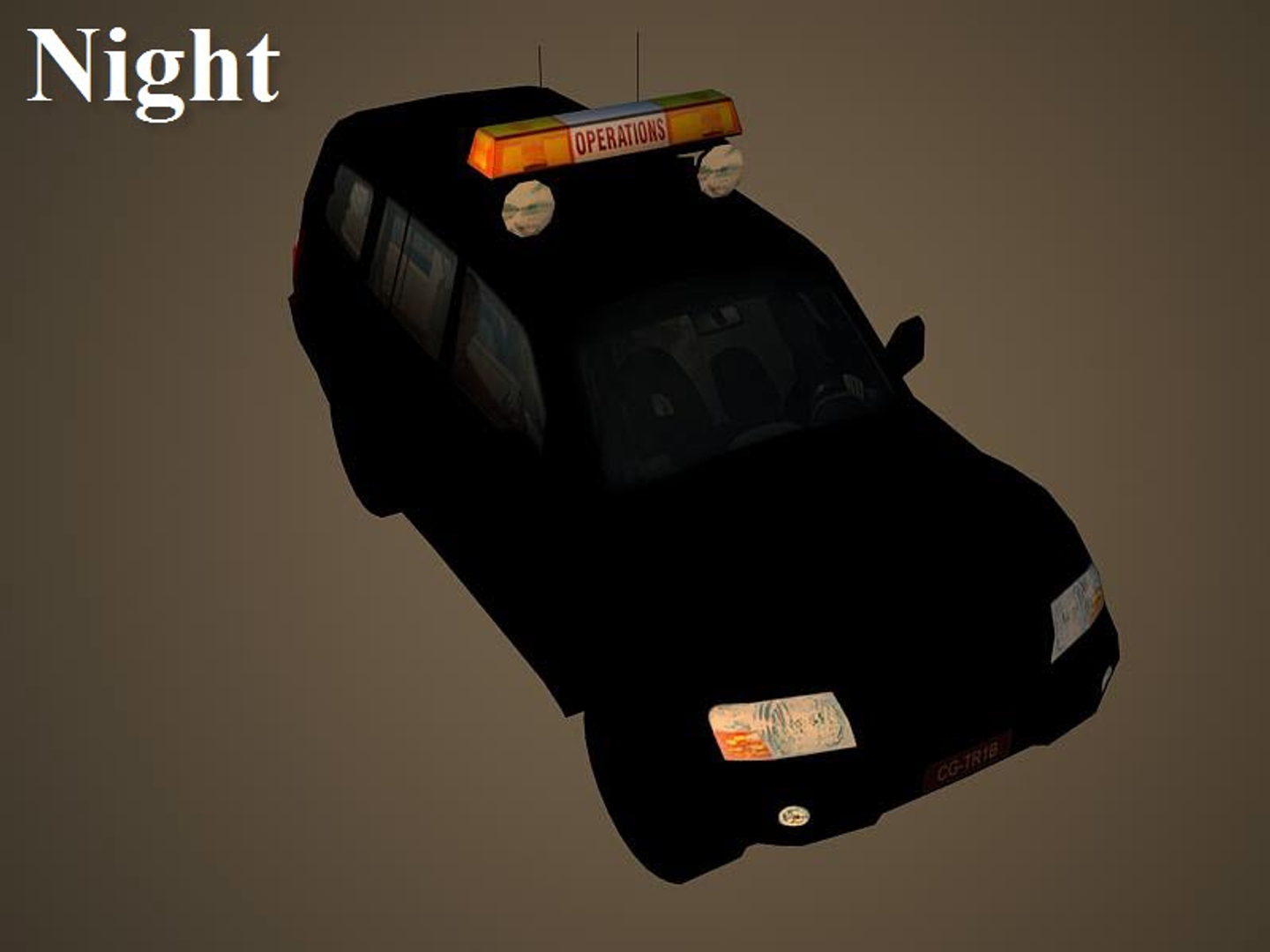 3d Model Police Car 3 Basic
