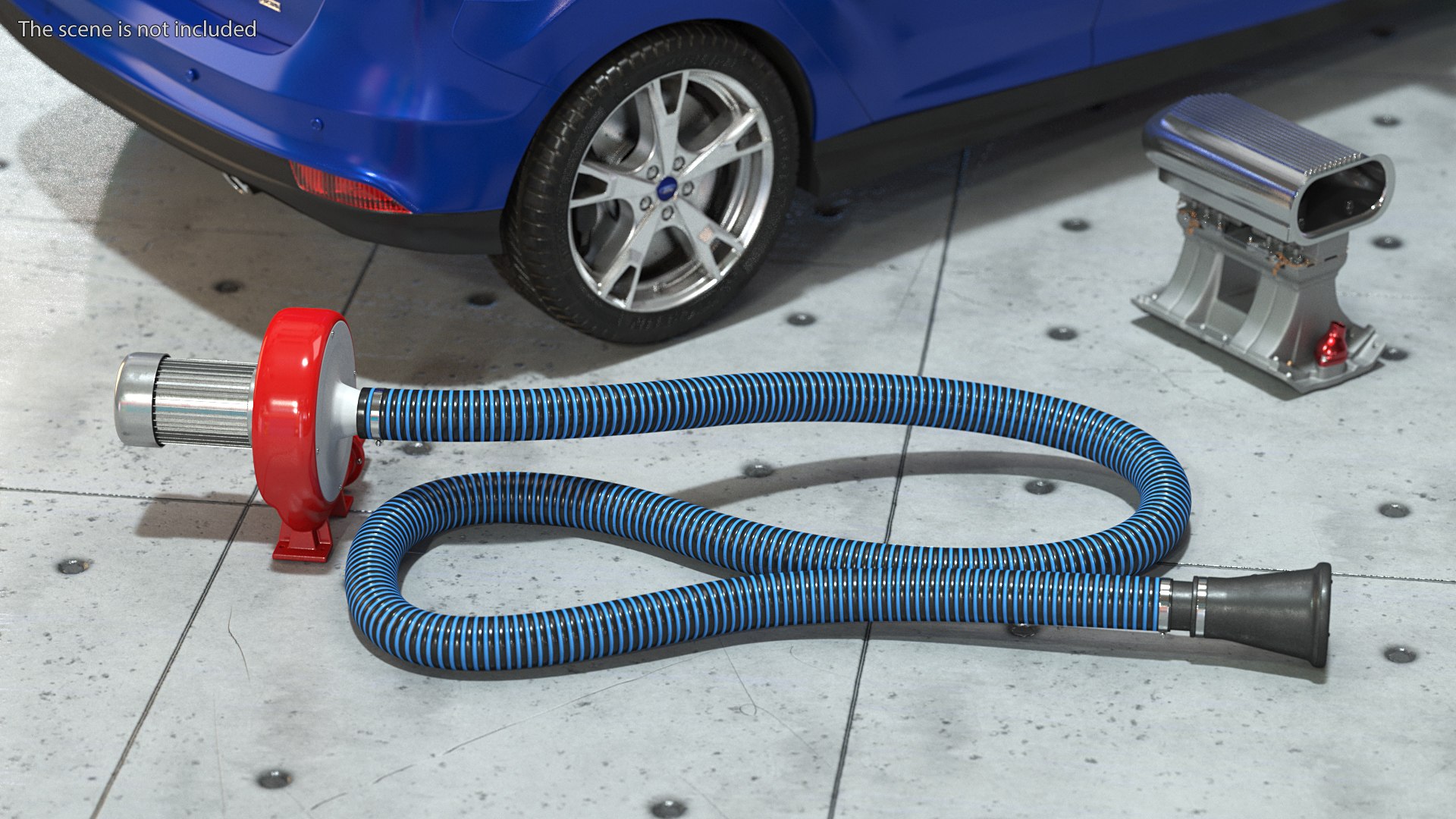 3D Exhaust Fume Extraction System Single Duct - TurboSquid 1777335