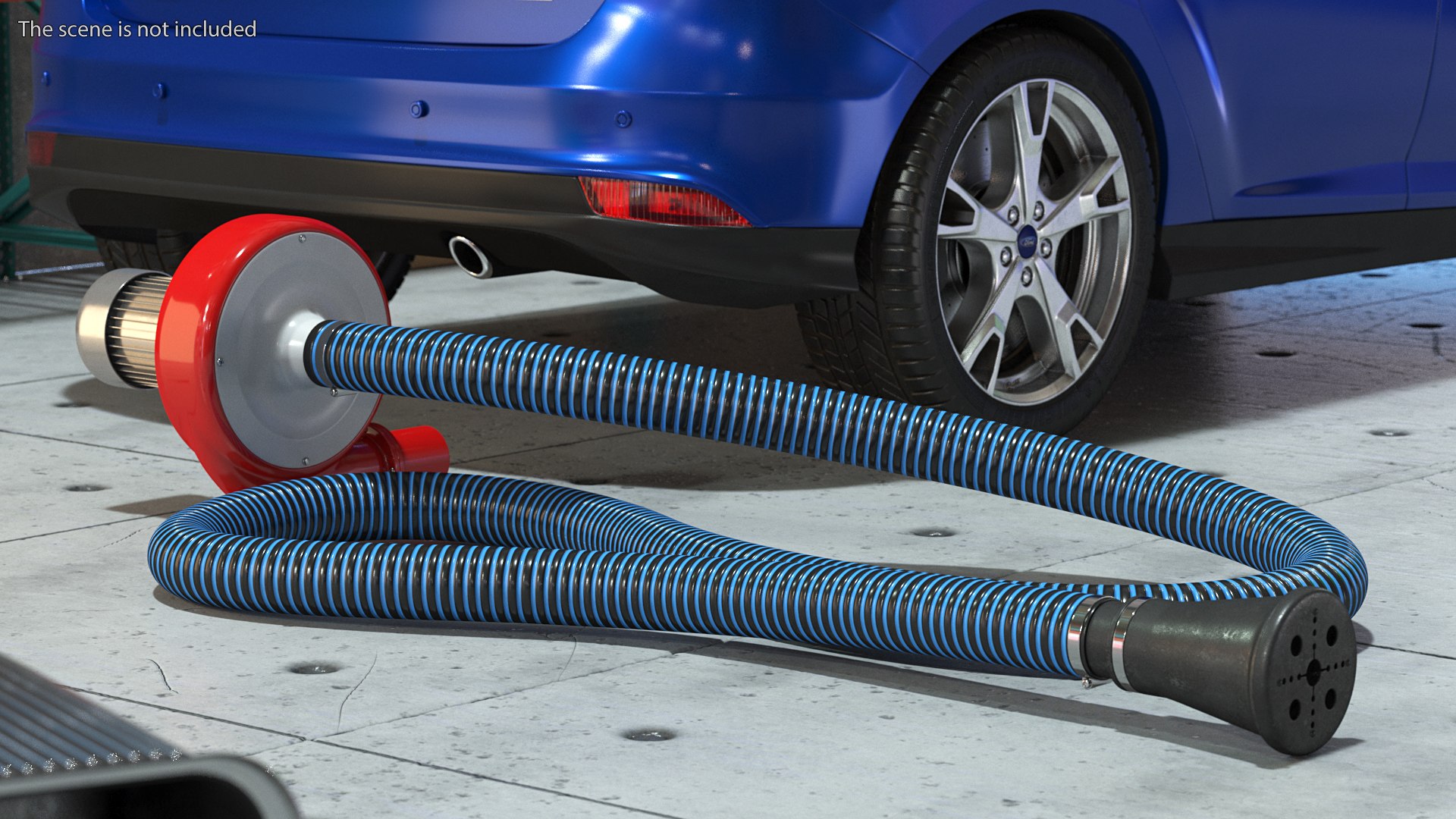 3D Exhaust Fume Extraction System Single Duct - TurboSquid 1777335