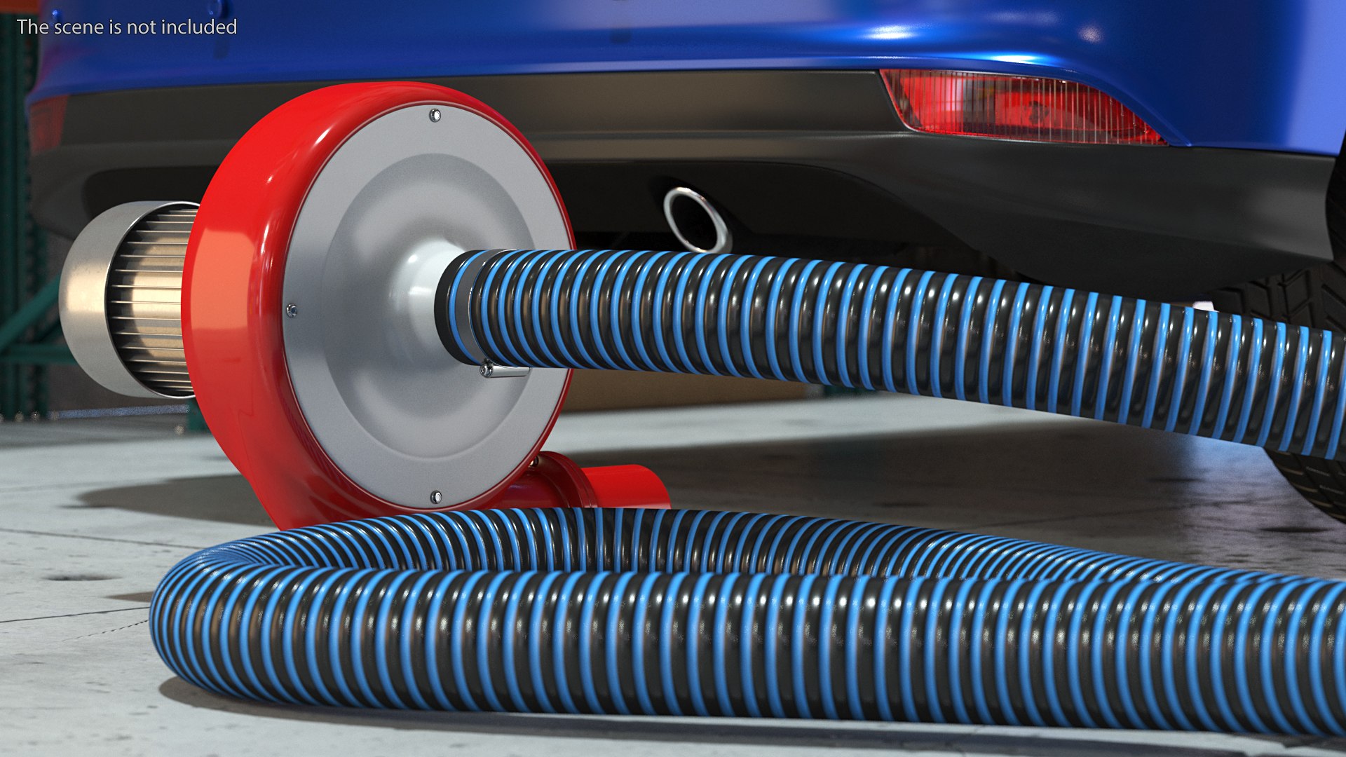 3D Exhaust Fume Extraction System Single Duct - TurboSquid 1777335