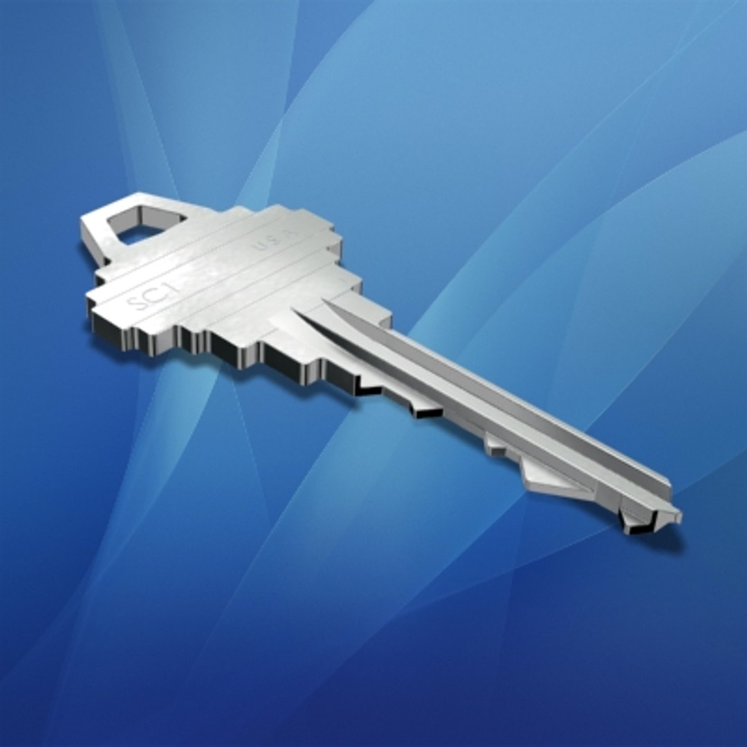 3d Household Key Lock Model