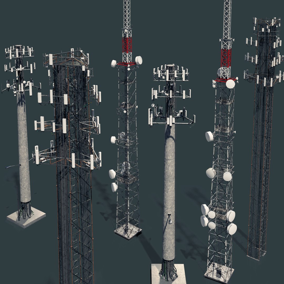 Telecommunication Towers 3D Model - TurboSquid 1386237