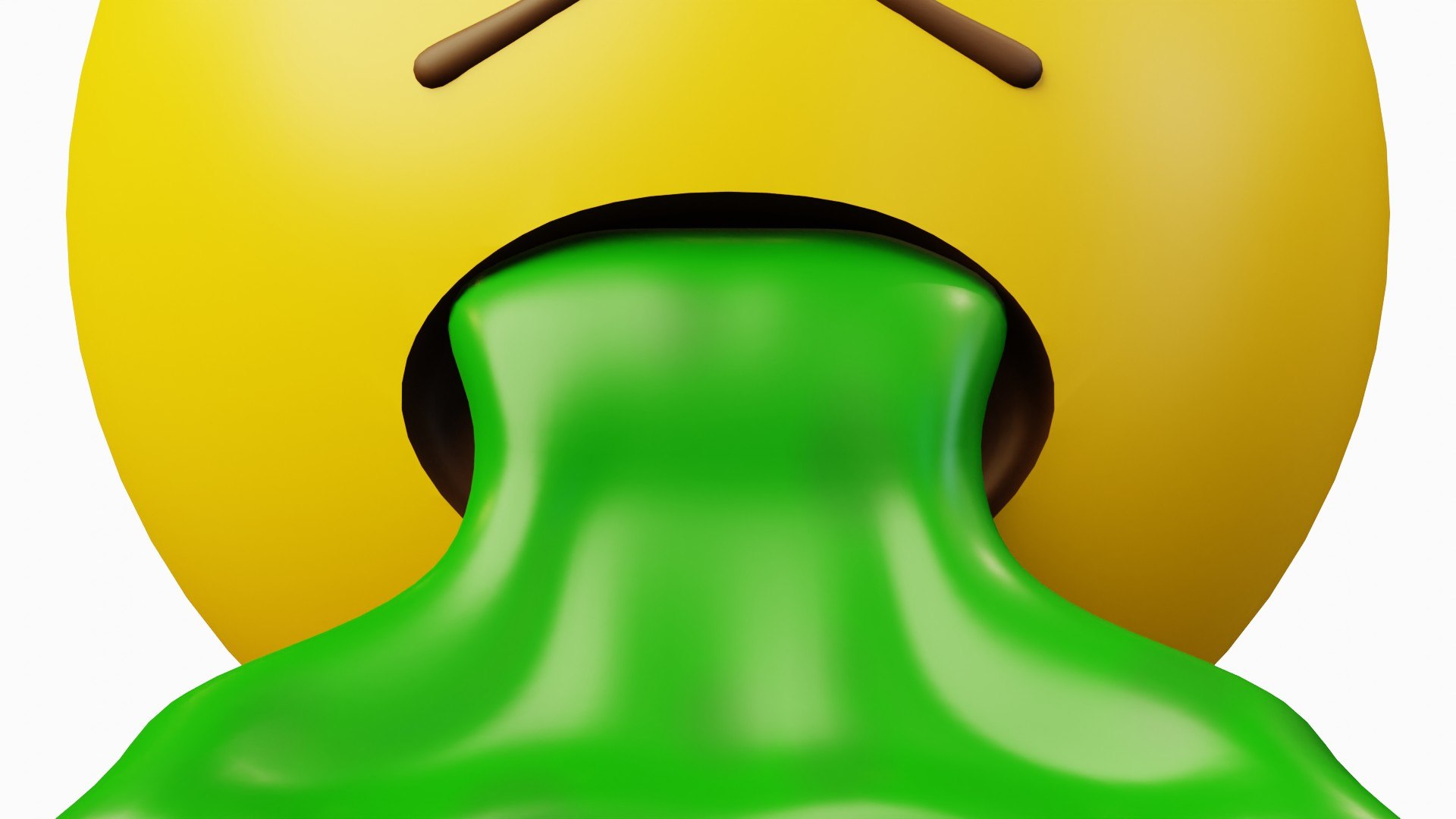 Green Vomit Yellow Ball Emoticon Emoji Or Smiley 3D Model - TurboSquid ...