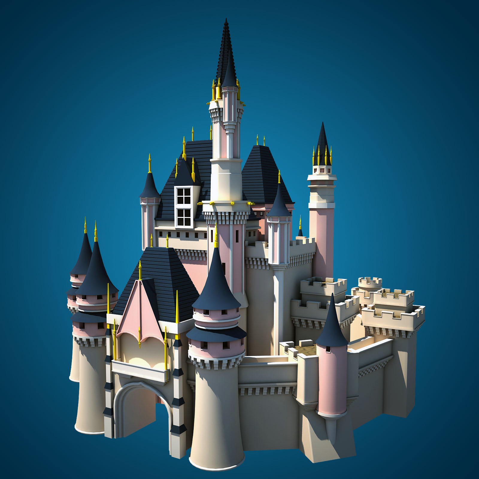 fantasy castle 3d max
