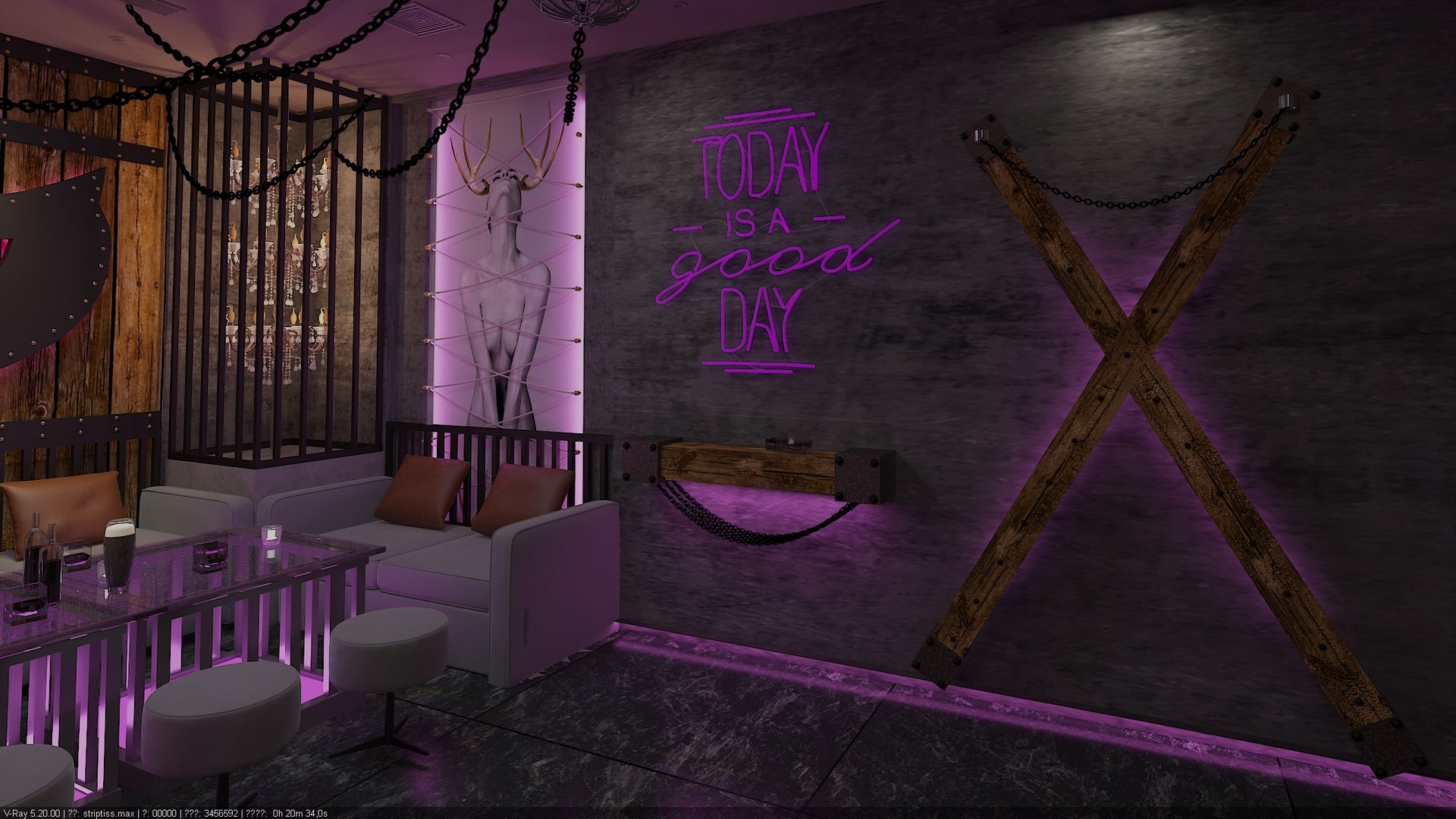 Strip Club Inside Disco Model And Private Room 3D Model - TurboSquid ...