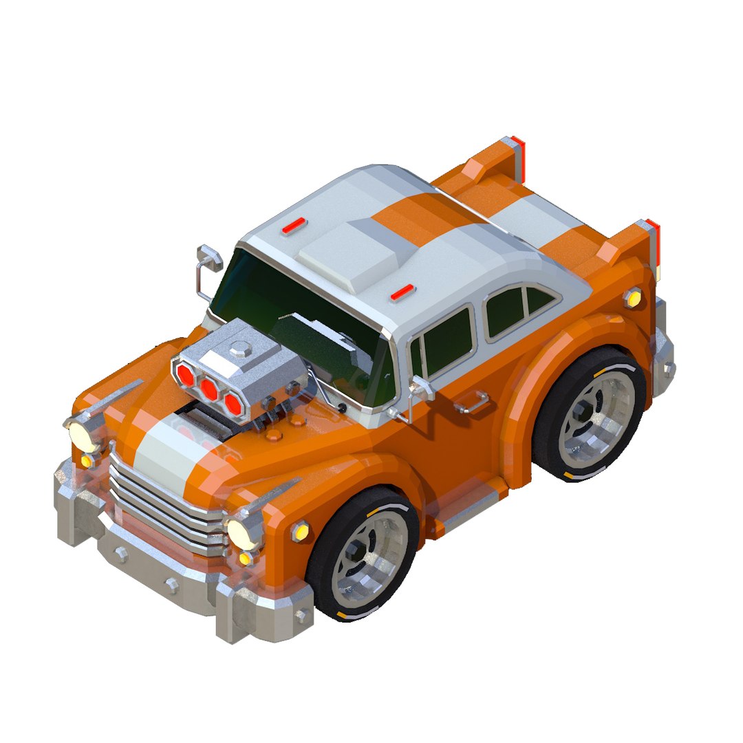 3D Drag Racer - Orange - TurboSquid 2133680