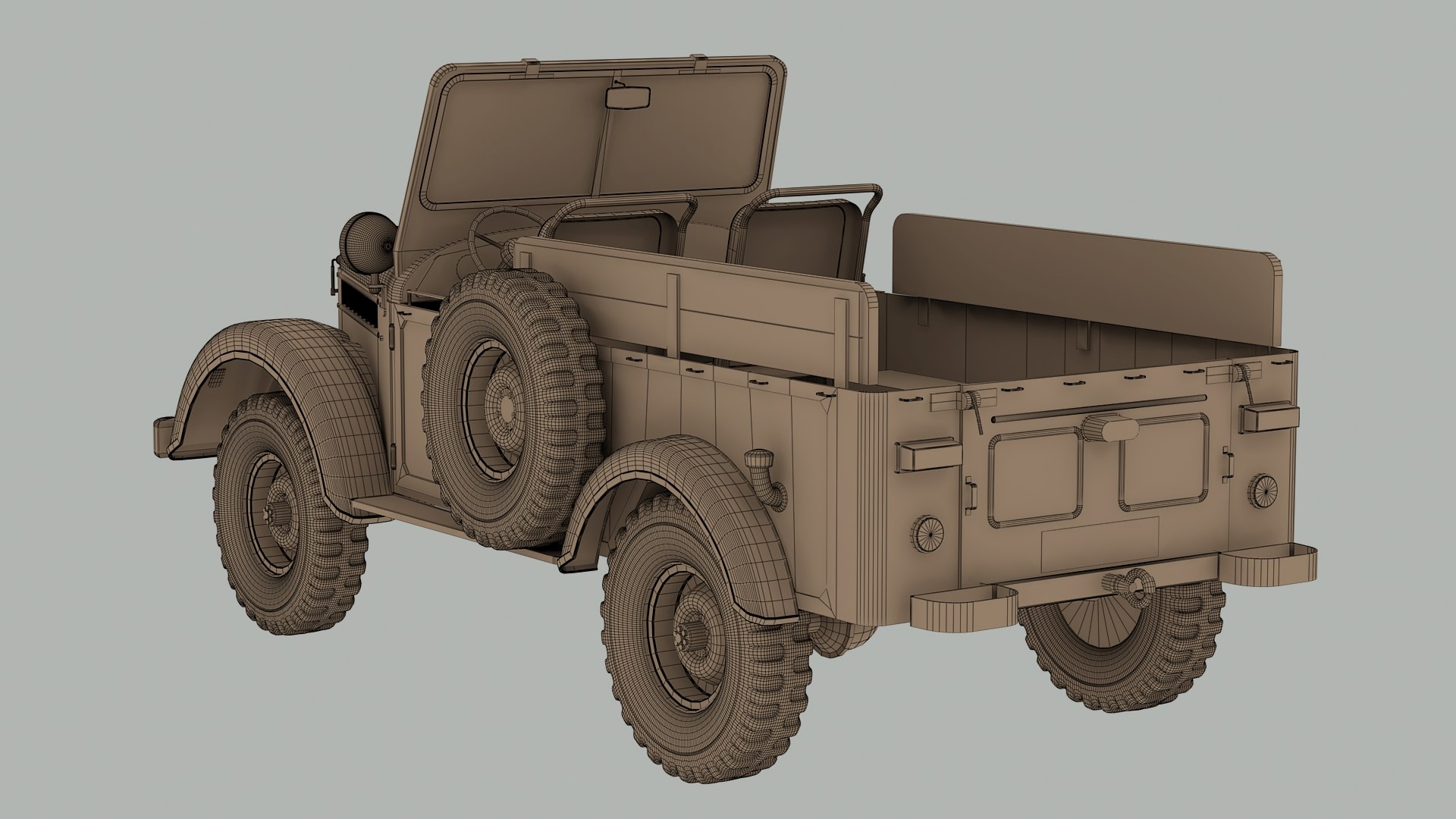 3d Model Of Russian Gaz 69 Jeep