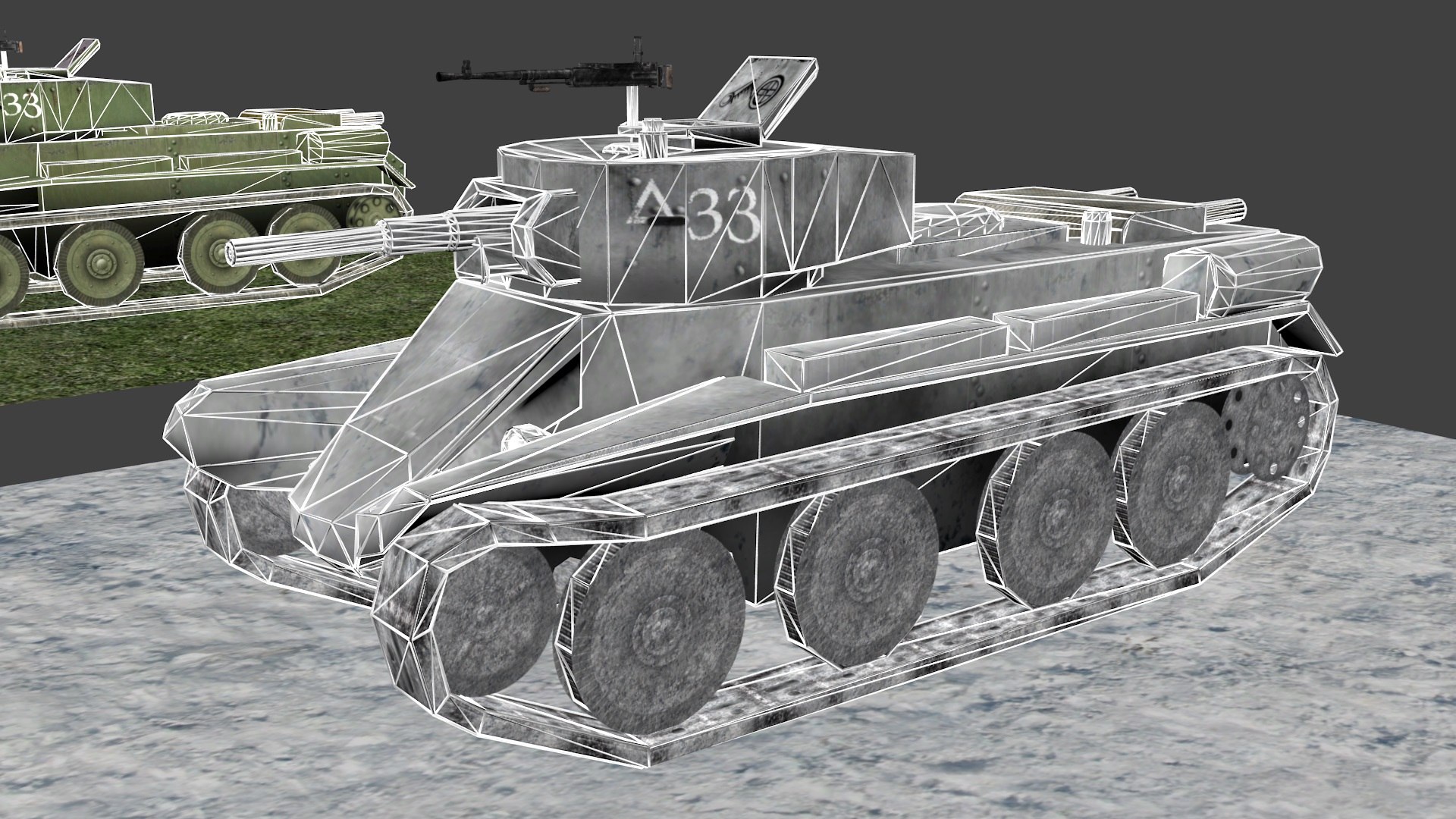Russian Bt-7 Tank Summer 3D Model - TurboSquid 1301981