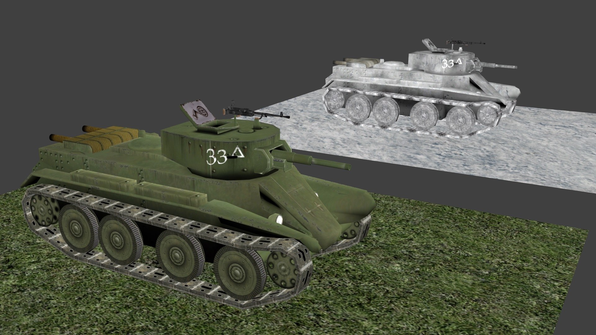 Russian Bt-7 Tank Summer 3D Model - TurboSquid 1301981