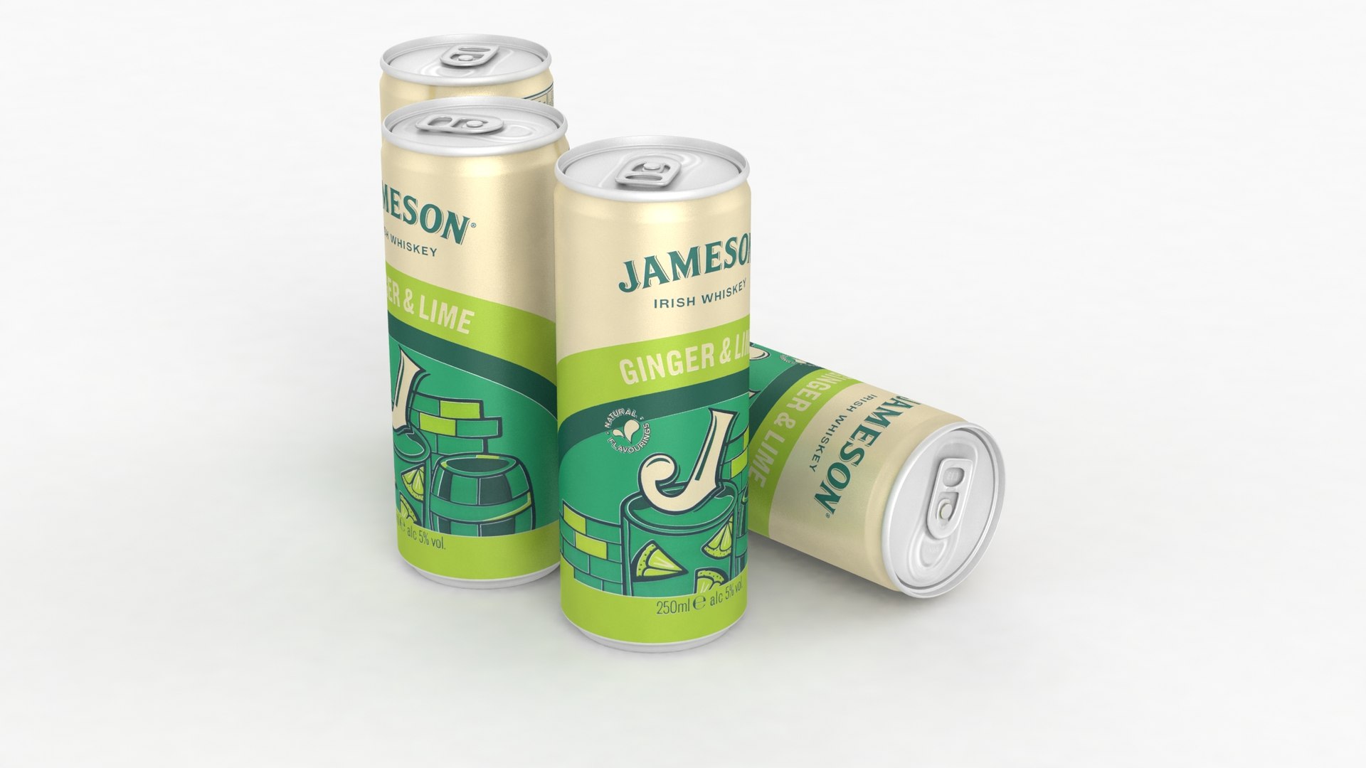 Alcohol Can Jameson Irish Whiskey Ginger And Lime 250ml 2024 3D Model ...