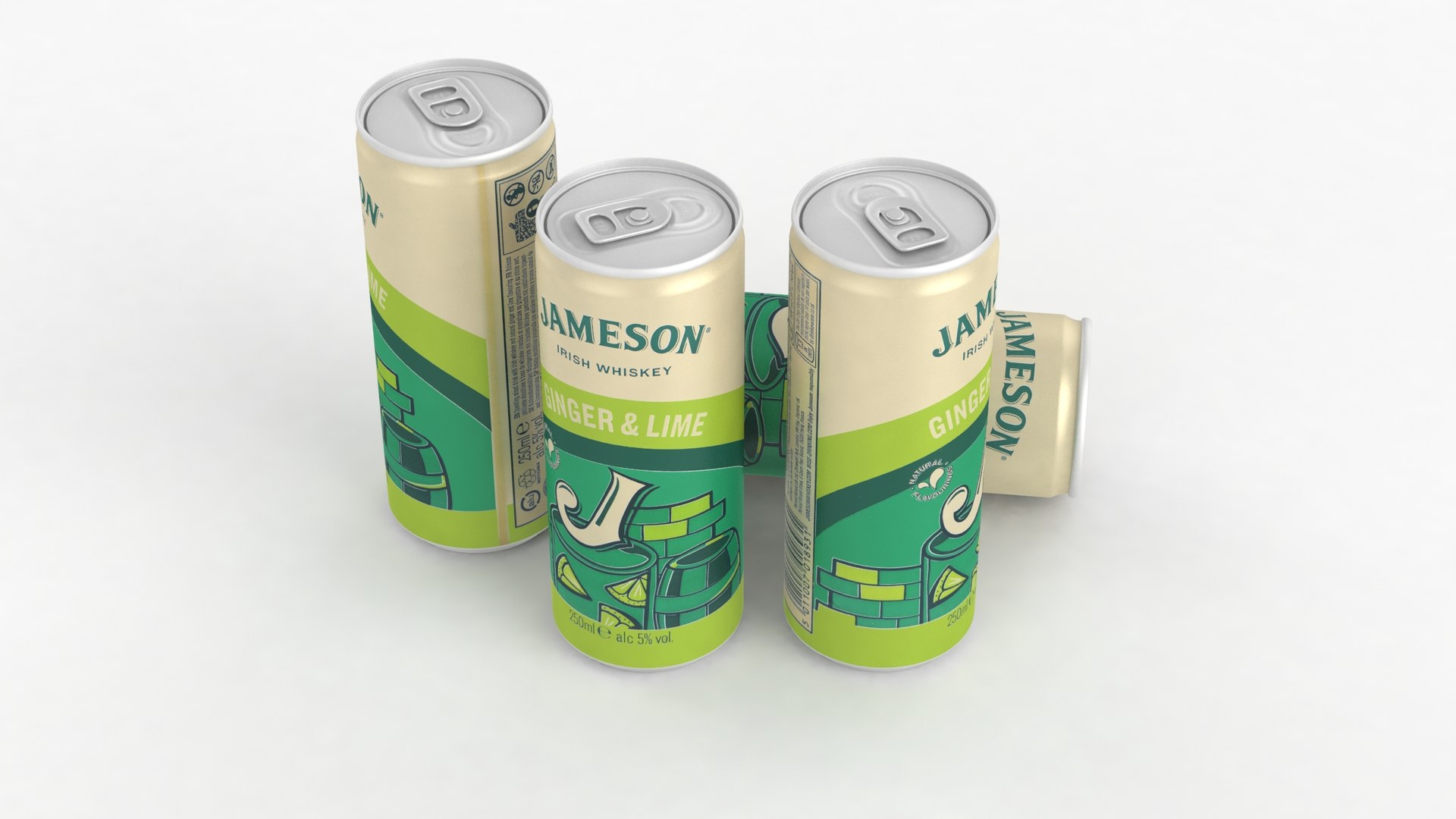 Alcohol Can Jameson Irish Whiskey Ginger And Lime 250ml 2024 3D Model ...