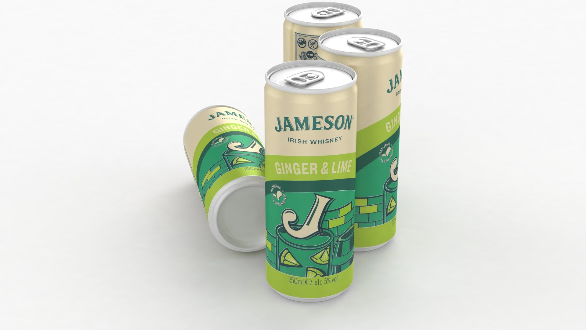 Alcohol Can Jameson Irish Whiskey Ginger And Lime 250ml 2024 3D Model ...