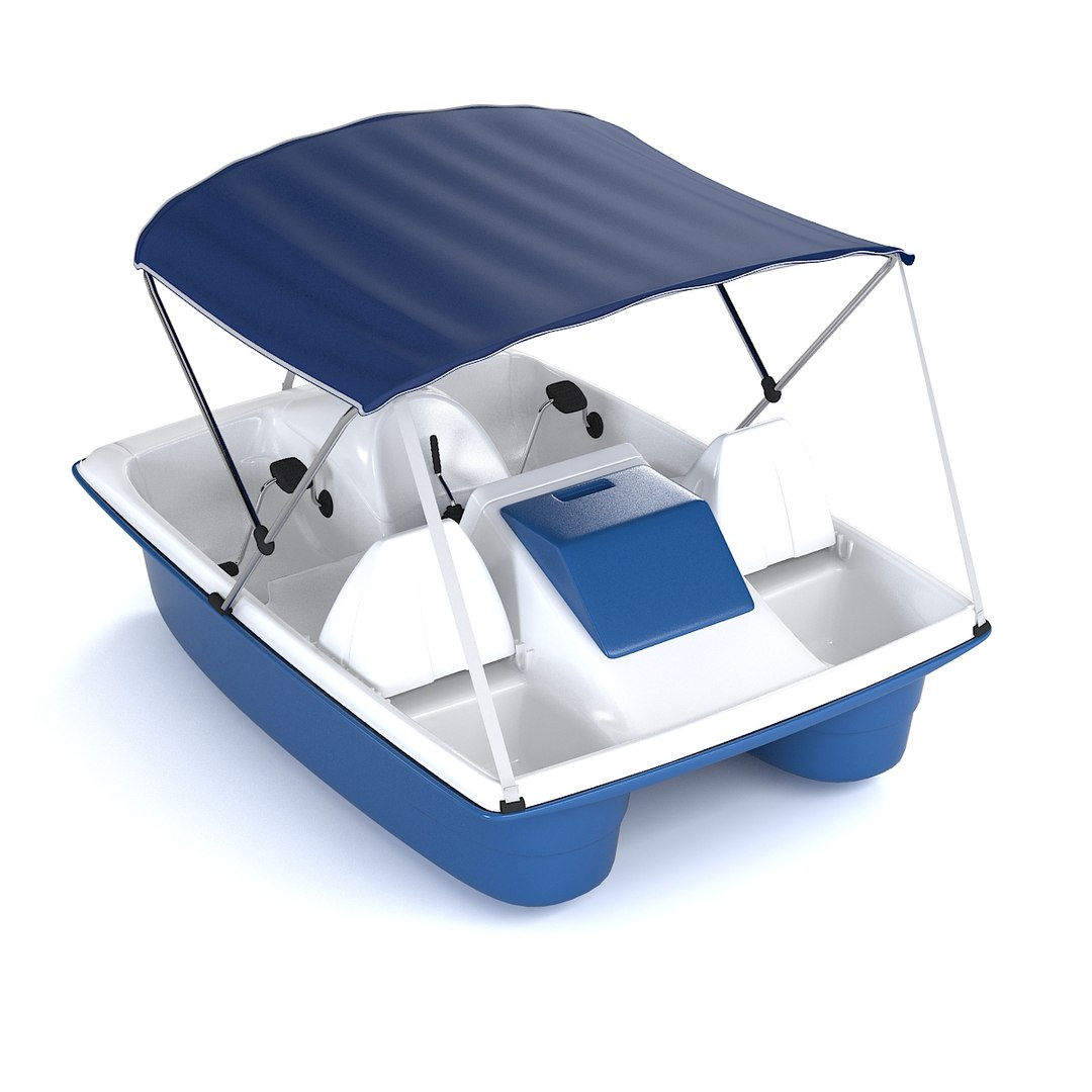 Water Wheeler Pedal Boat 3d Obj