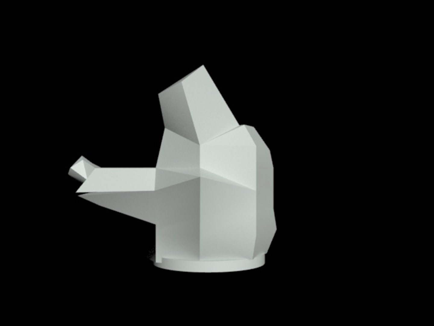 3D Model White Wolf Print - TurboSquid 1631194