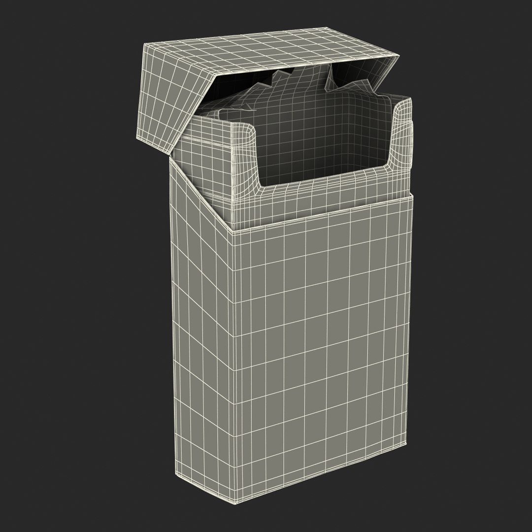 3d Model Opened Cigarettes Pack Camel