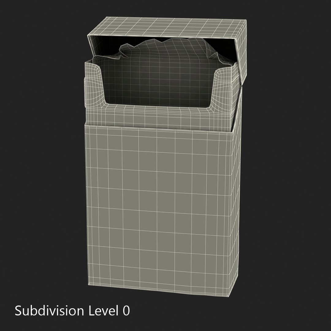 3d Model Opened Cigarettes Pack Camel