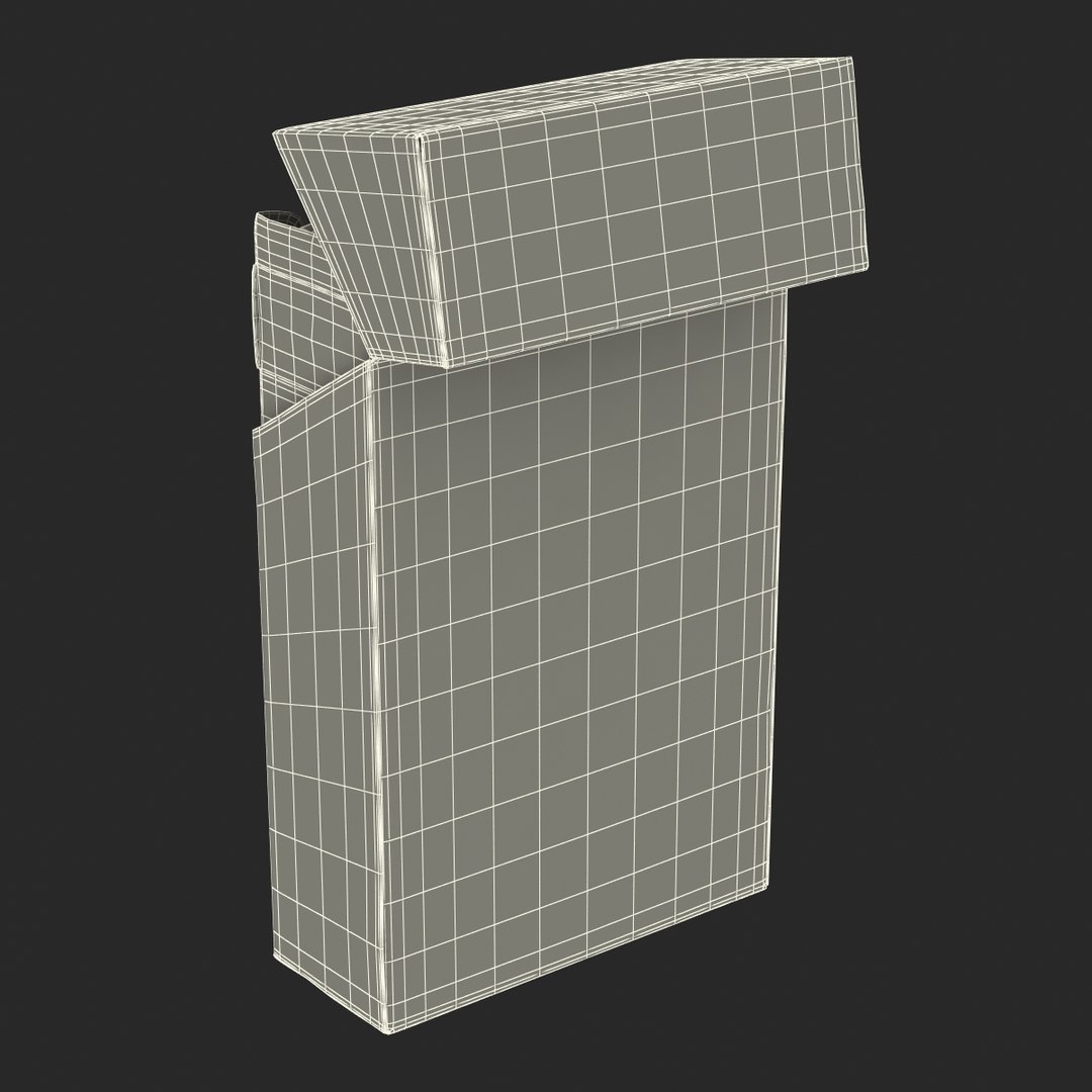 3d Model Opened Cigarettes Pack Camel