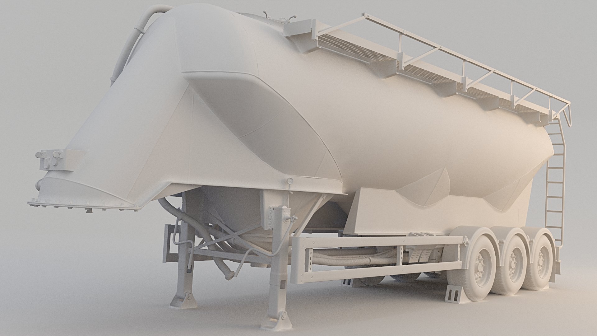 Tank Silo Trailer 3D Model - TurboSquid 1526272