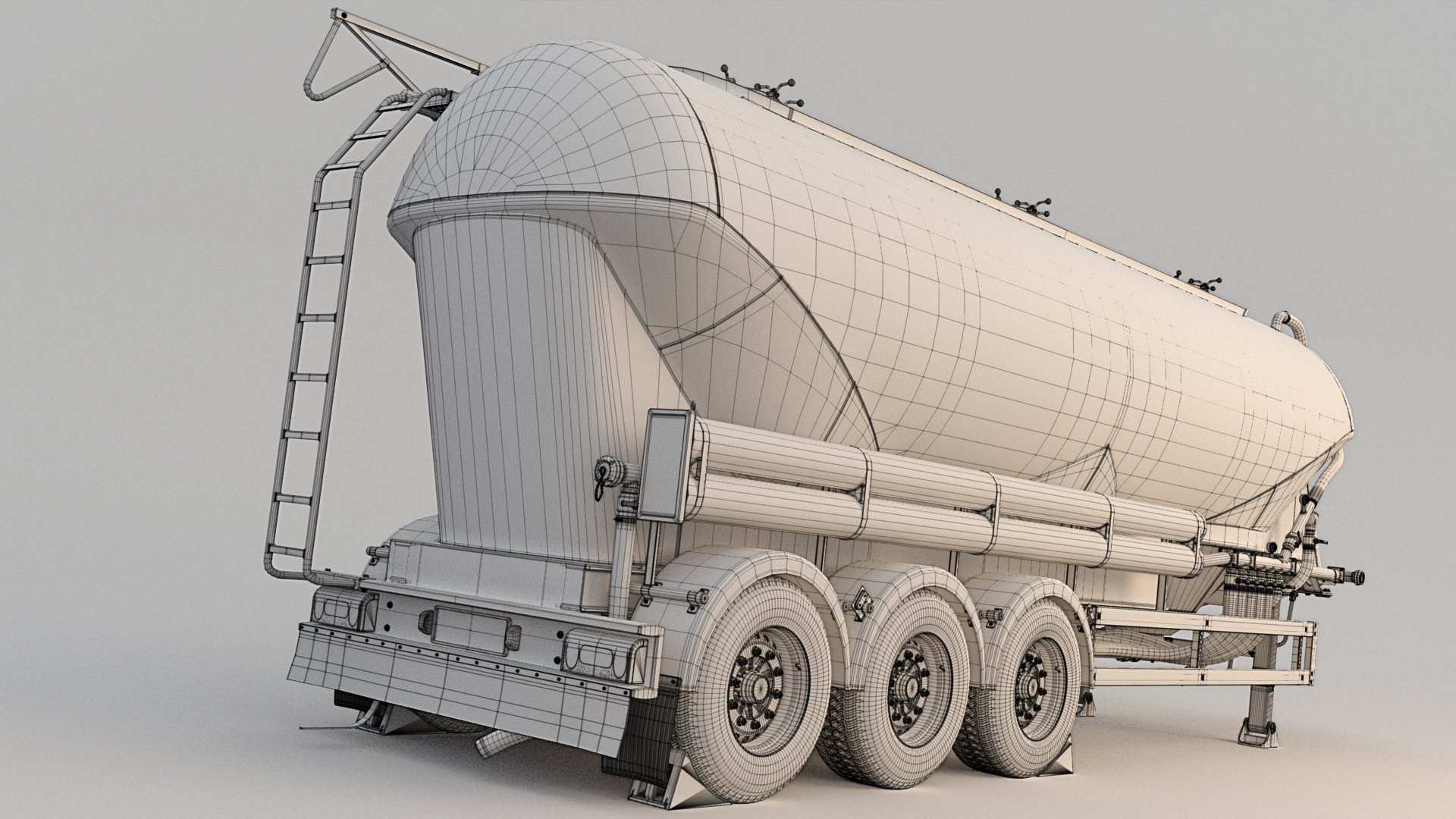 Tank Silo Trailer 3D Model - TurboSquid 1526272