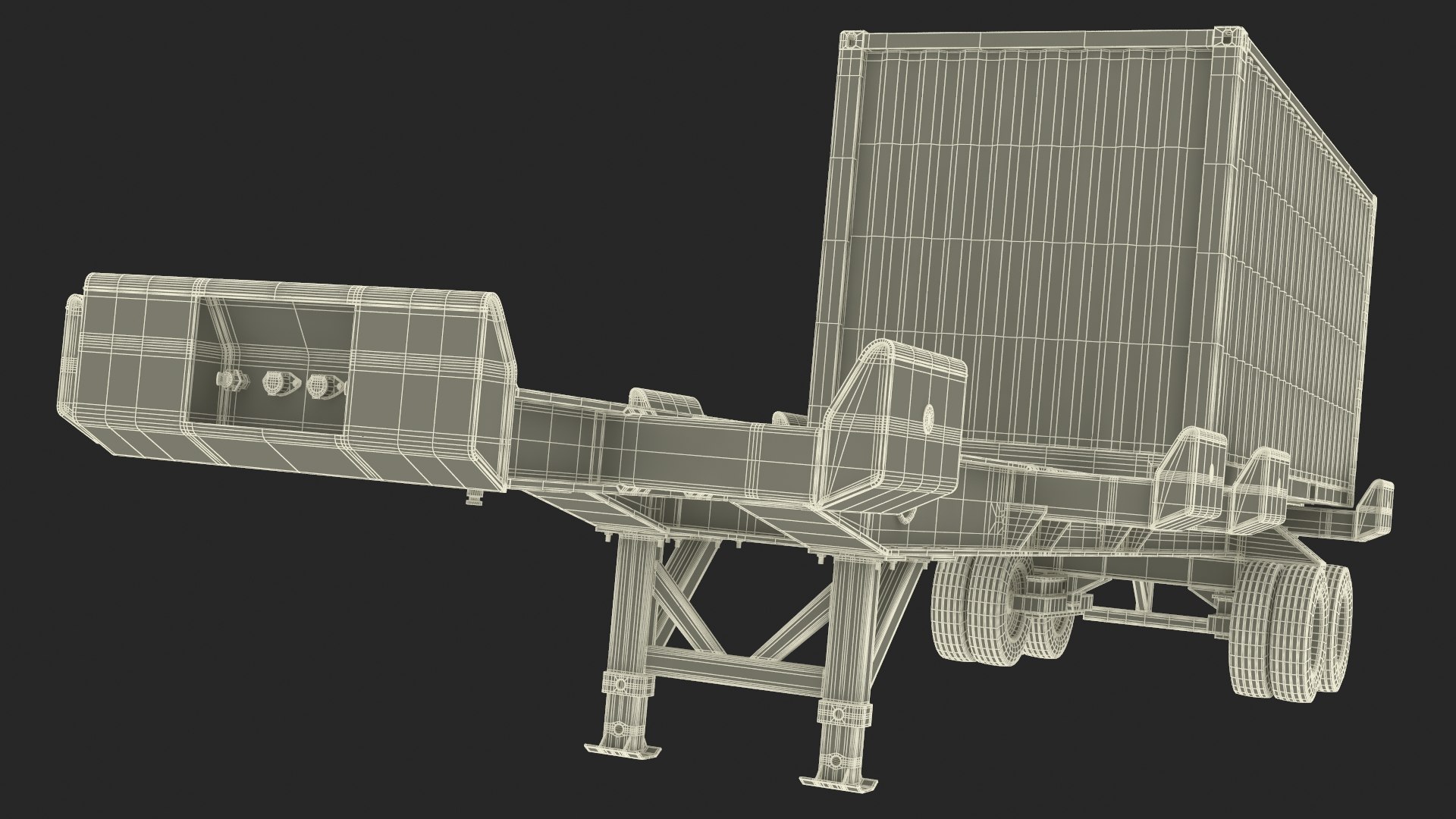 3D Model Missile Launch Container On Trailer Rigged - TurboSquid 2435060