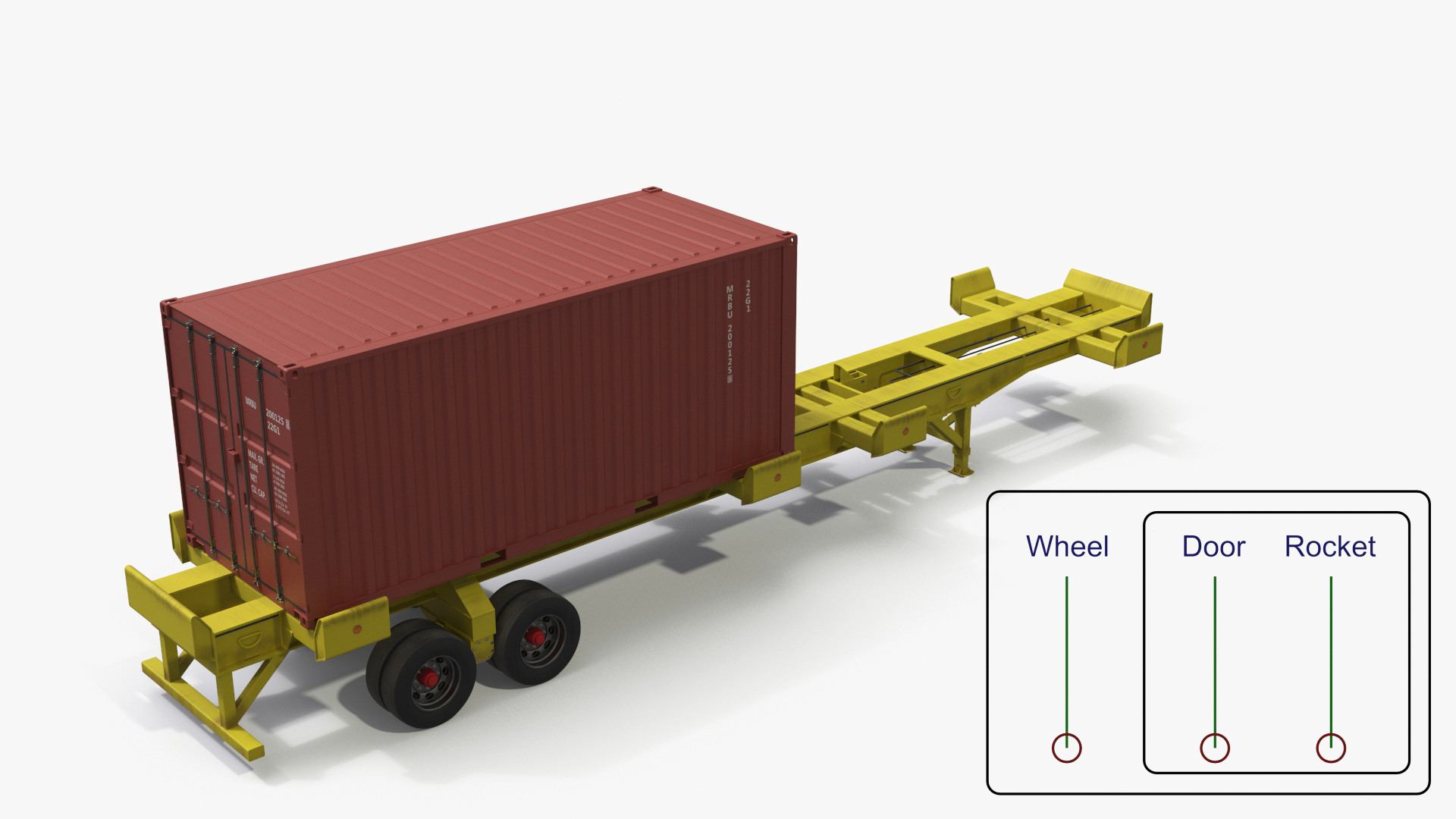 3D Model Missile Launch Container On Trailer Rigged - TurboSquid 2435060