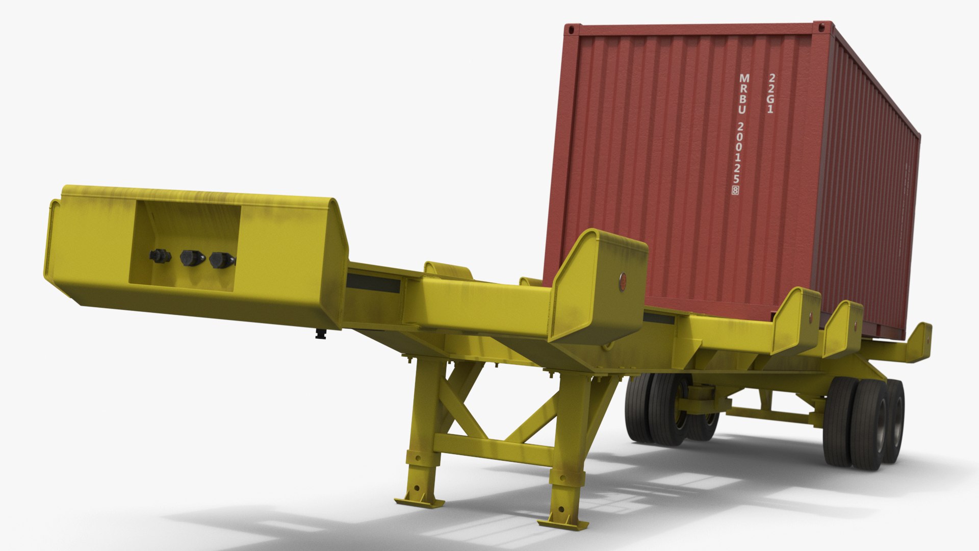 3D Model Missile Launch Container On Trailer Rigged - TurboSquid 2435060