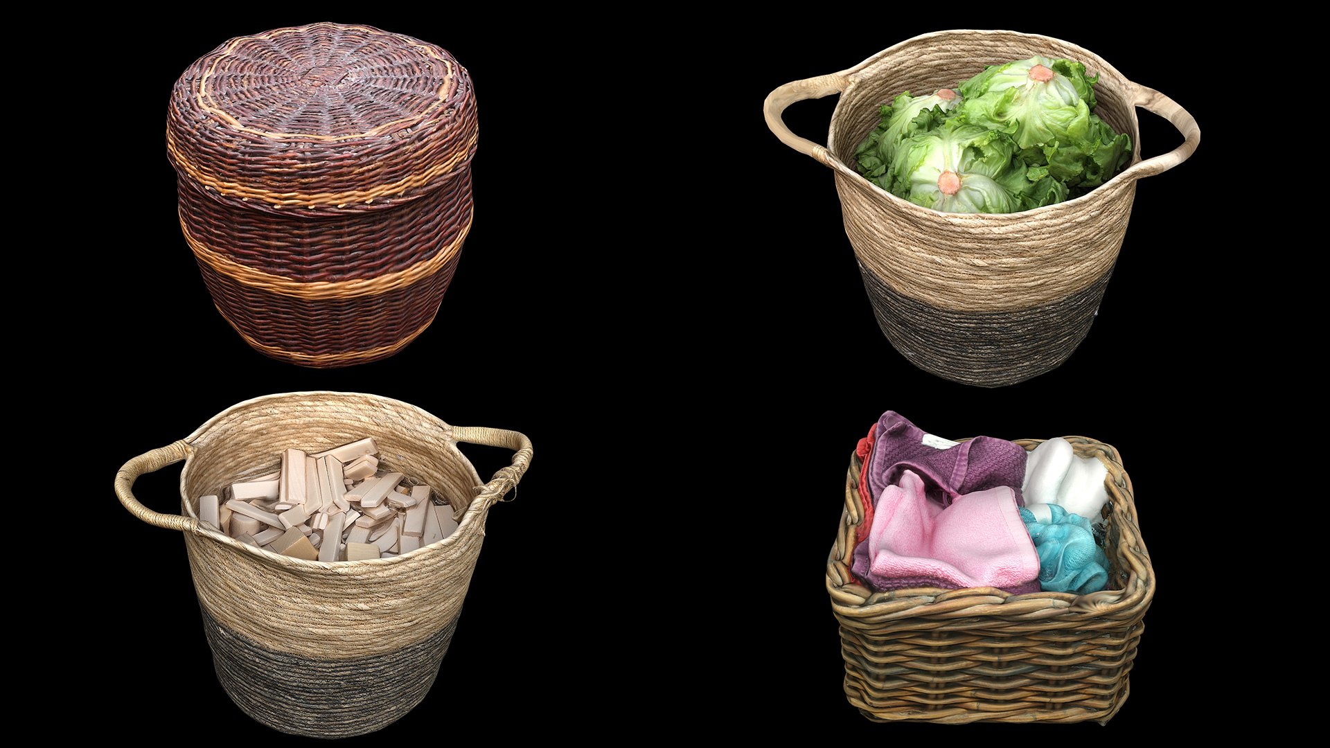 3D Wicker Collection 02 - TurboSquid 1775521
