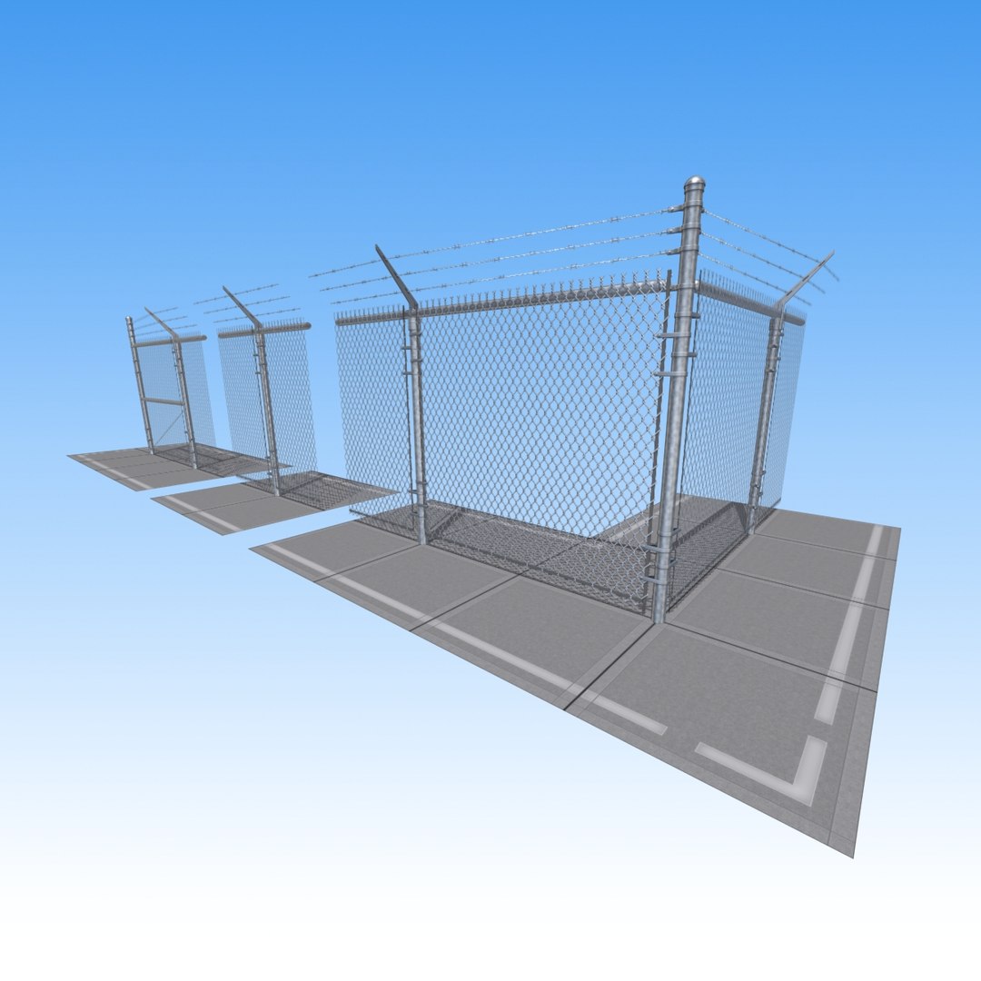 Chain Link Fence 3d Model