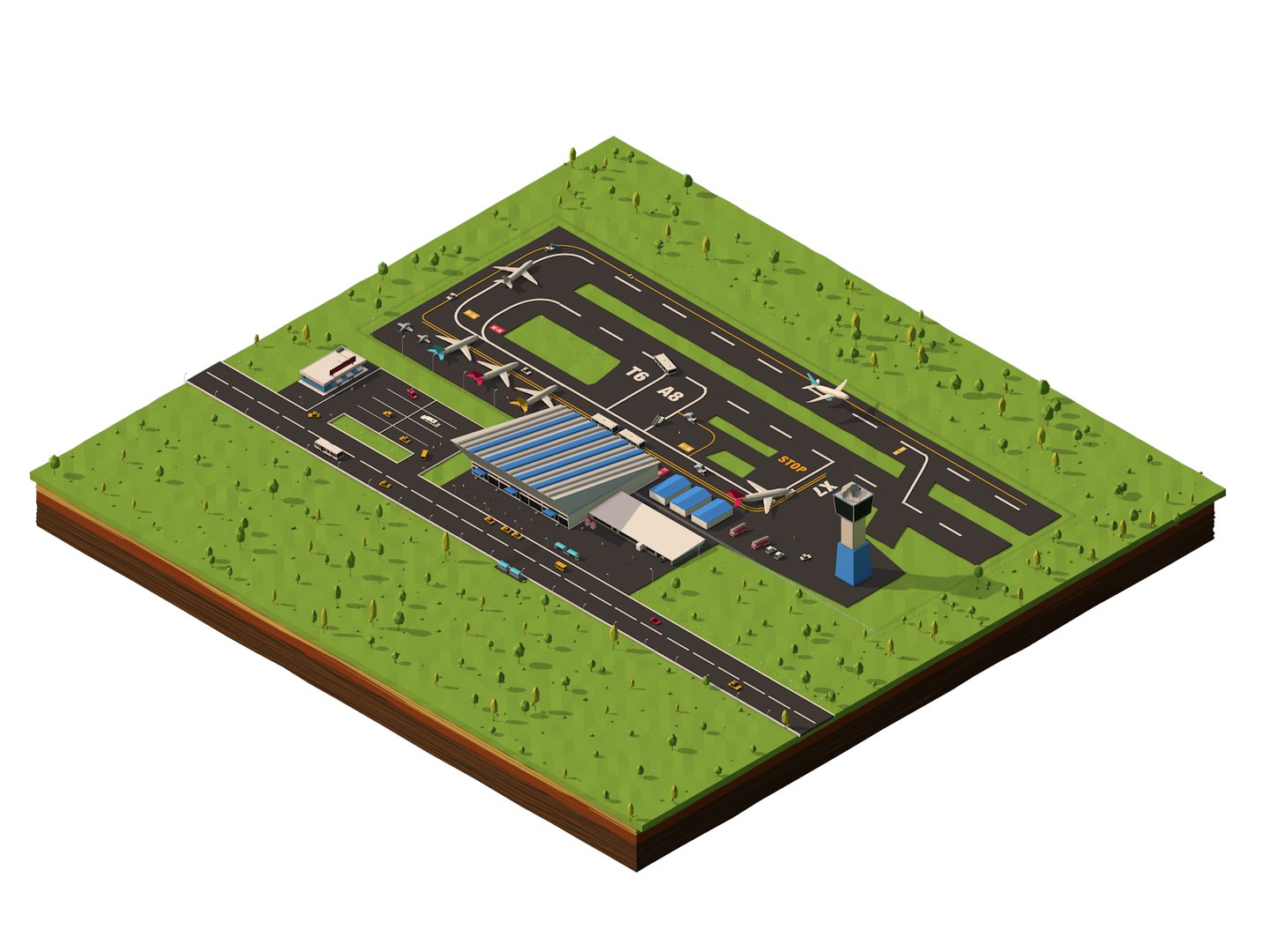 Airport City Asset 3D Model - TurboSquid 1154973