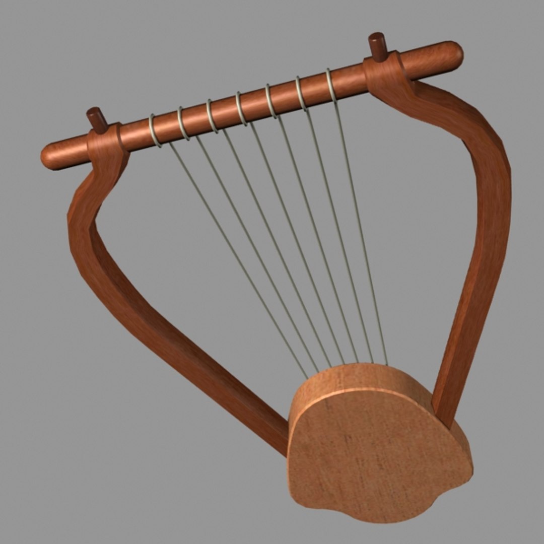 greek harp 3d model