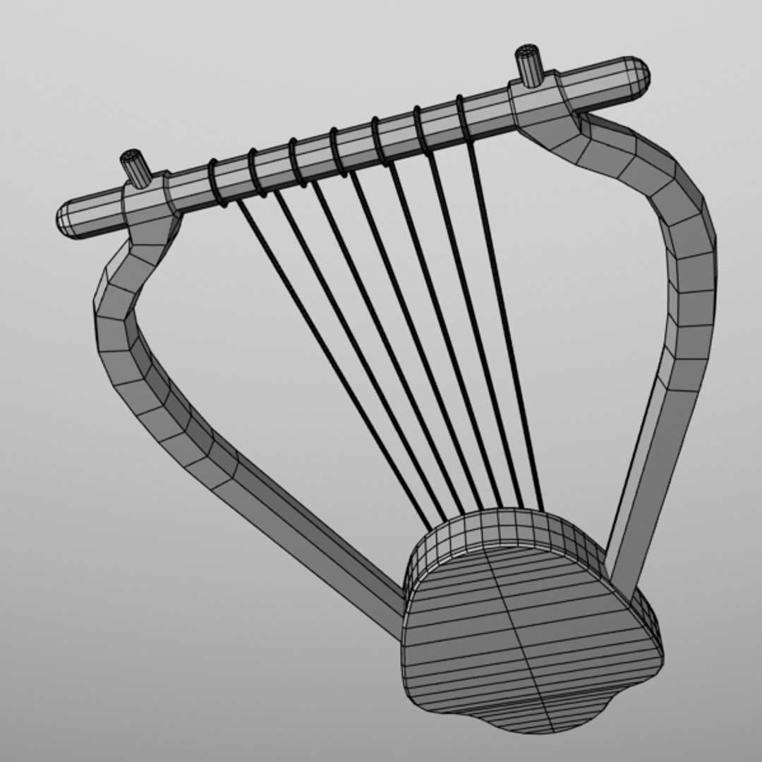 greek harp 3d model